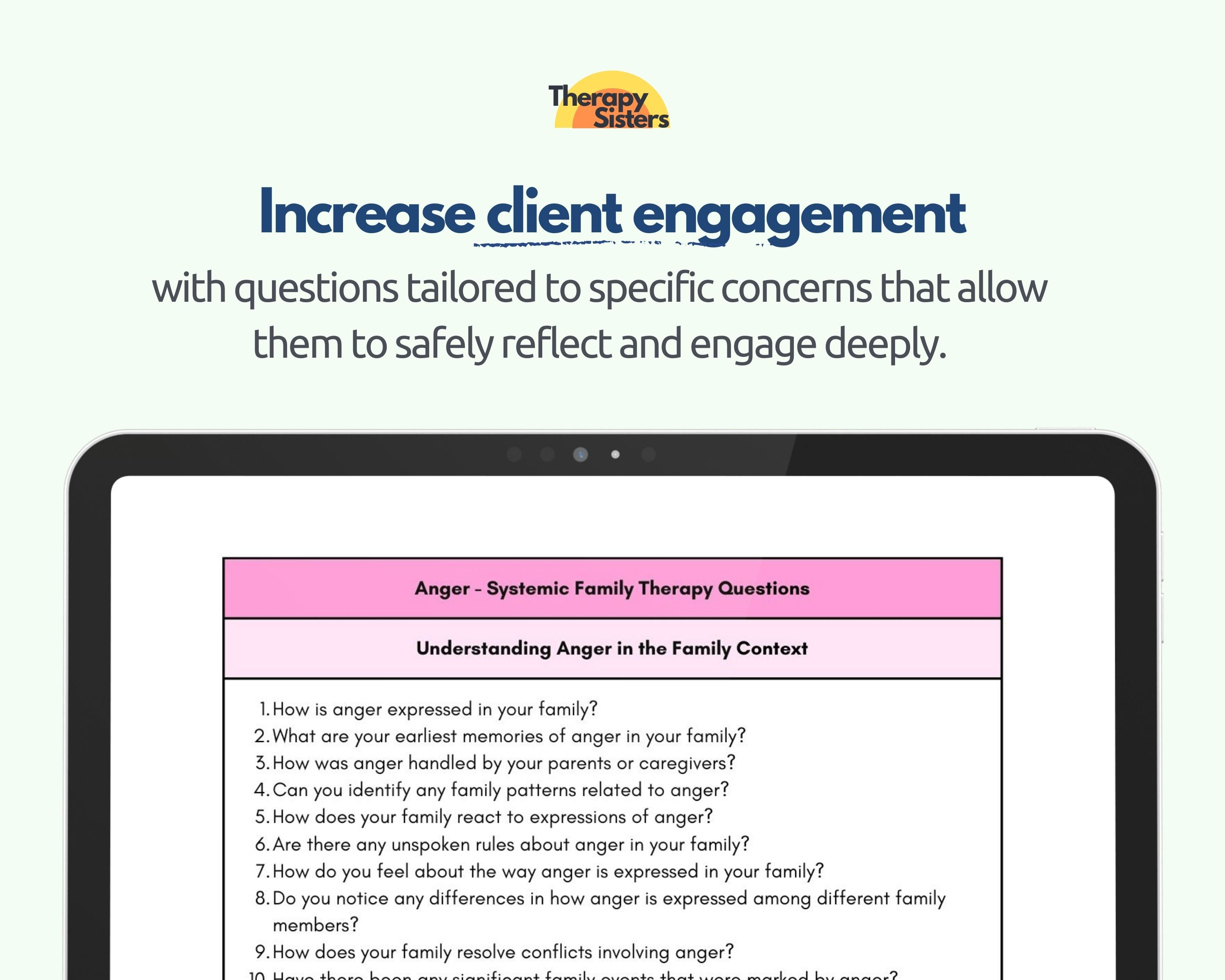 500 Systemic Family Therapy Questions Intervention Phrases HIPAA ...