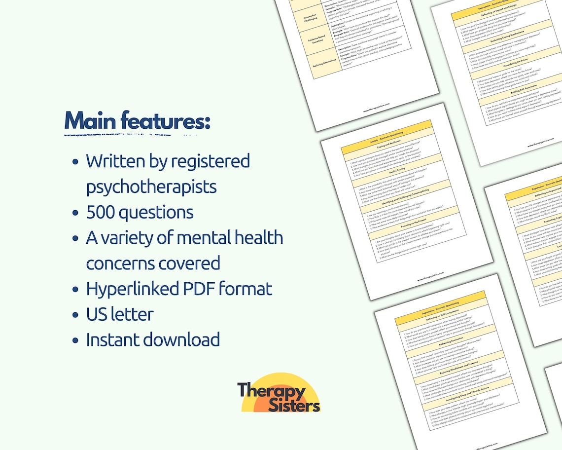 500 Socratic Questioning Therapy Questions | Intervention Phrases HIPAA ...