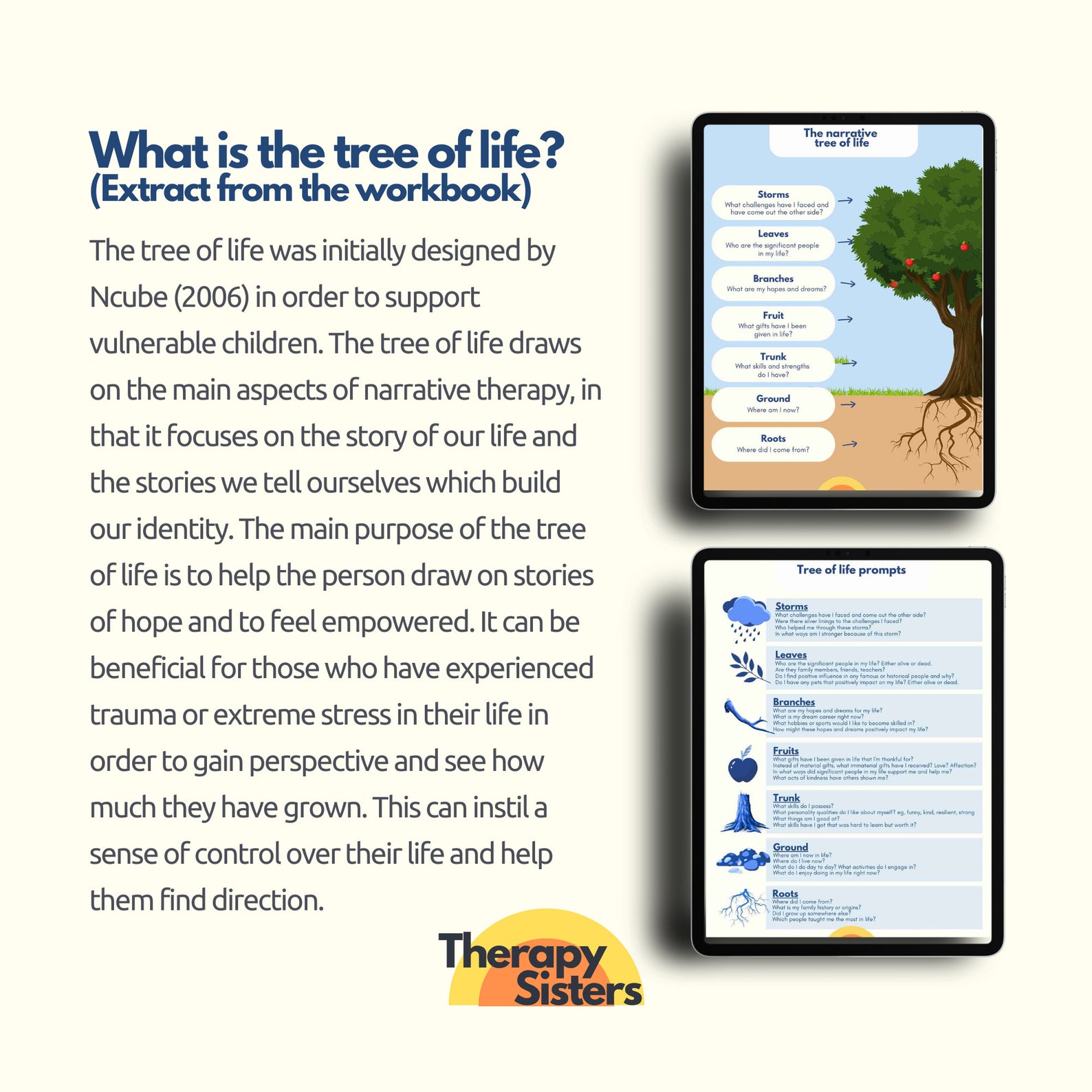Narrative Therapy Tree of Life Worksheets | Life Story Trauma Therapy ...