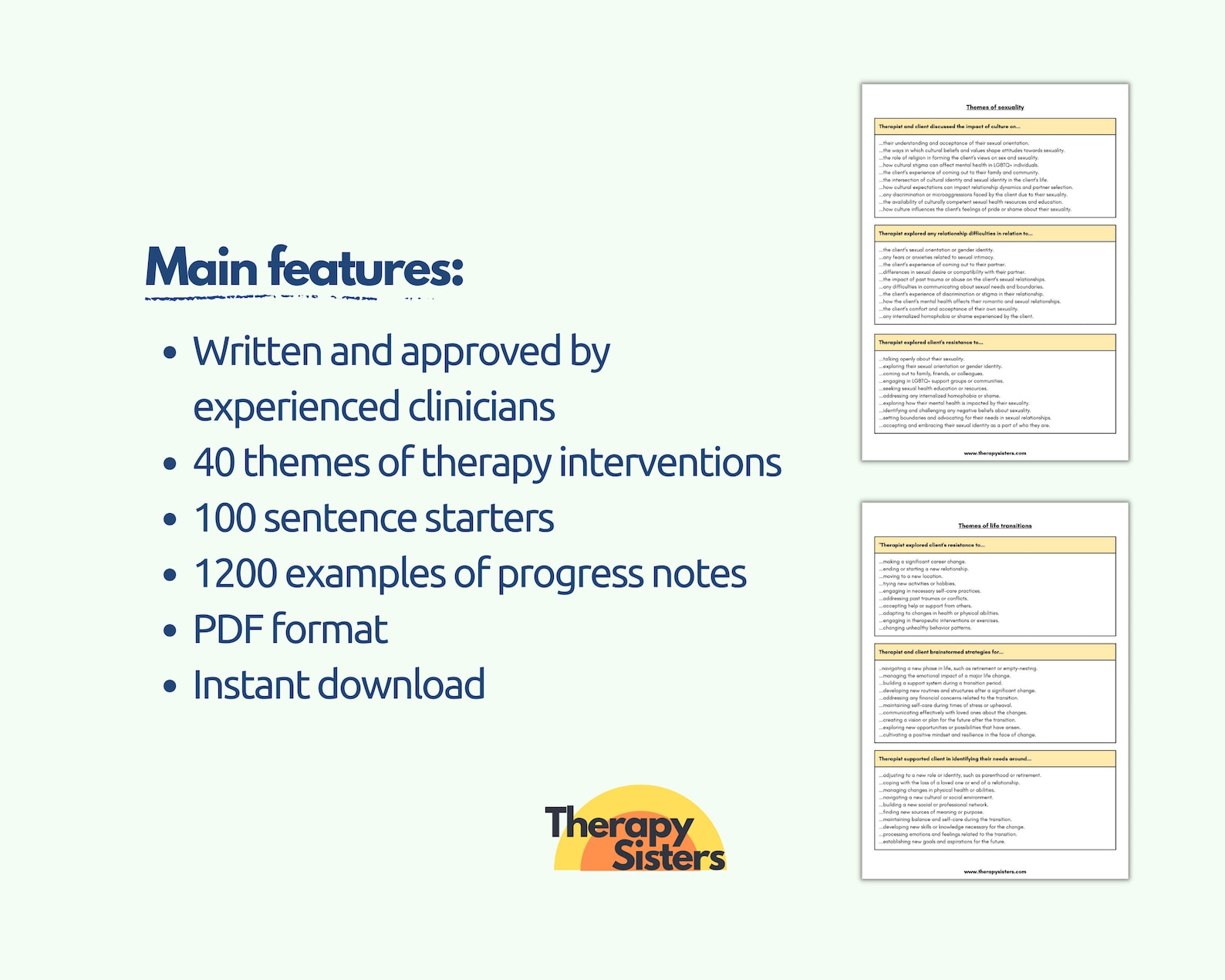 Therapy Progress Note Template | Therapy Documents Note Sentence ...