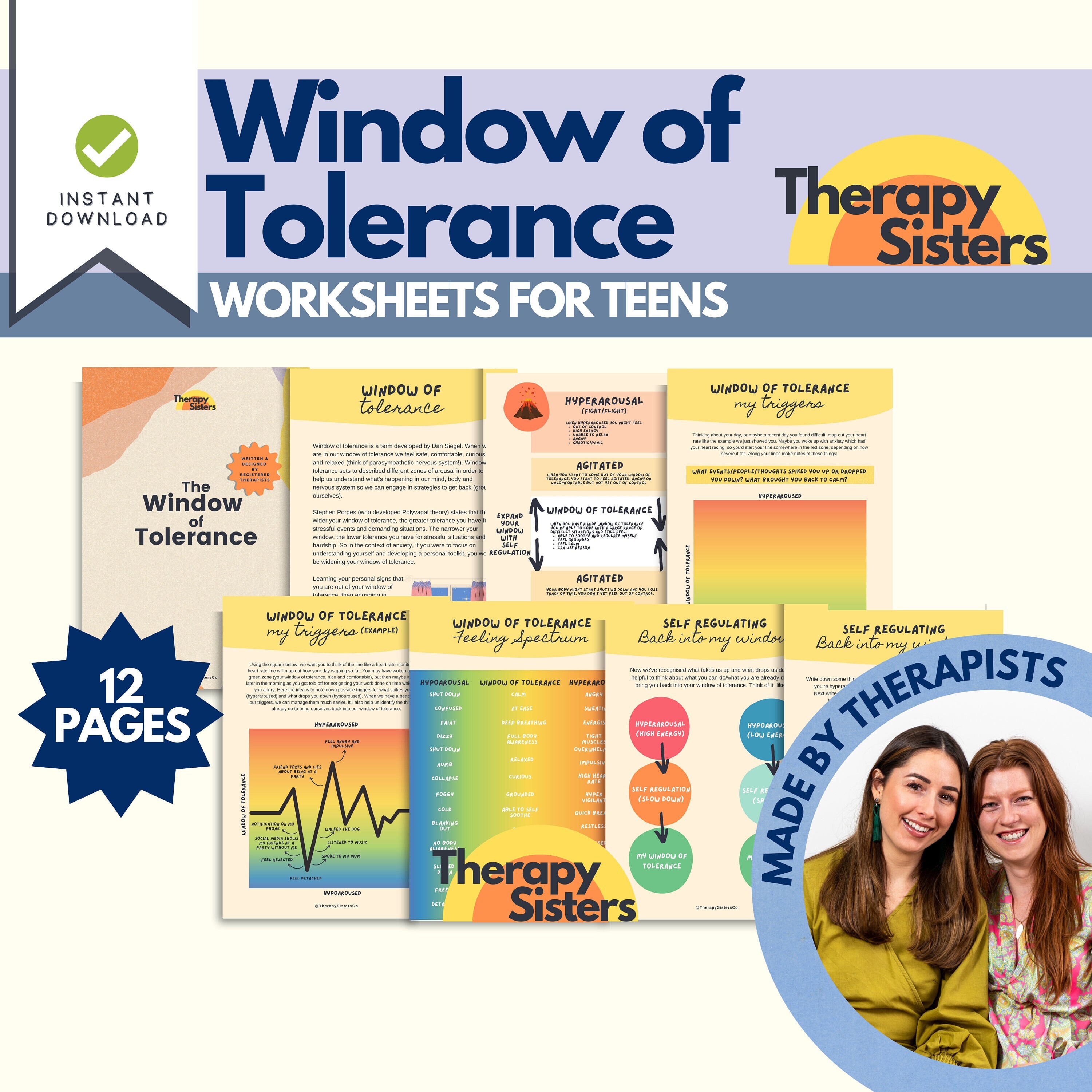 Window of Tolerance Worksheet Trauma Therapy DBT Therapy - Etsy Australia