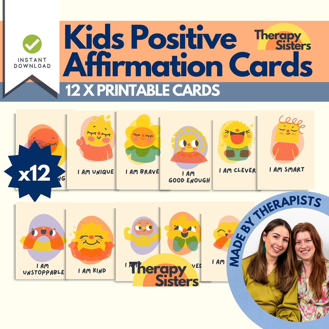12 Kids Positive Affirmation Cards | Affirmation Cards Children ...