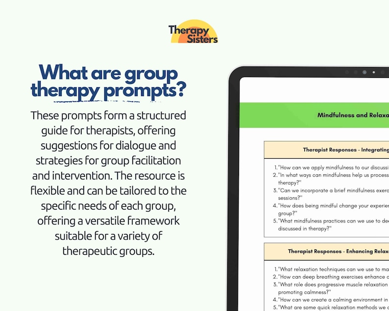 600 X Group Therapy Facilitation Prompts | Counseling Tools Group ...