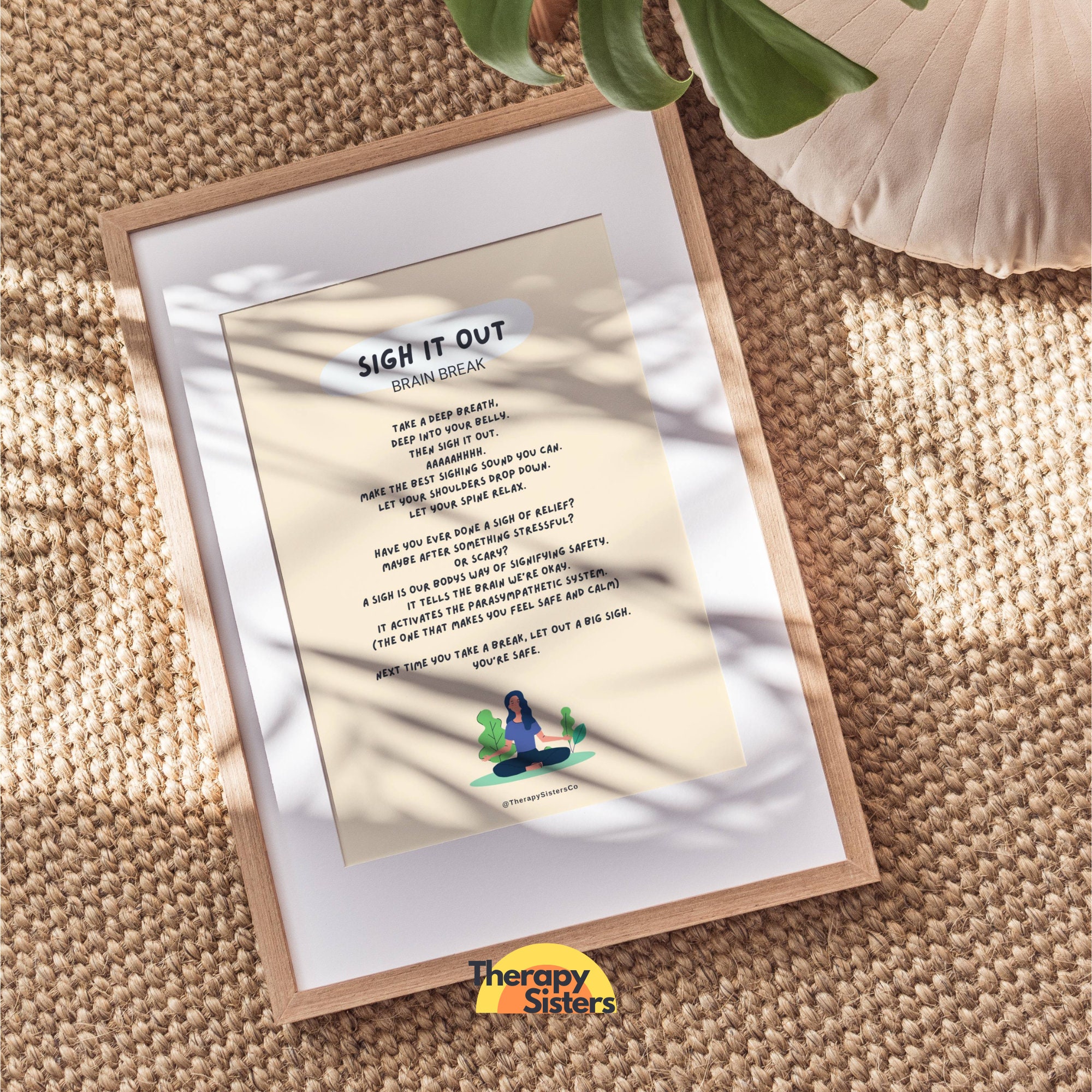 Mindful Breathing Poster School Counseling Sign Poster Psychologist ...