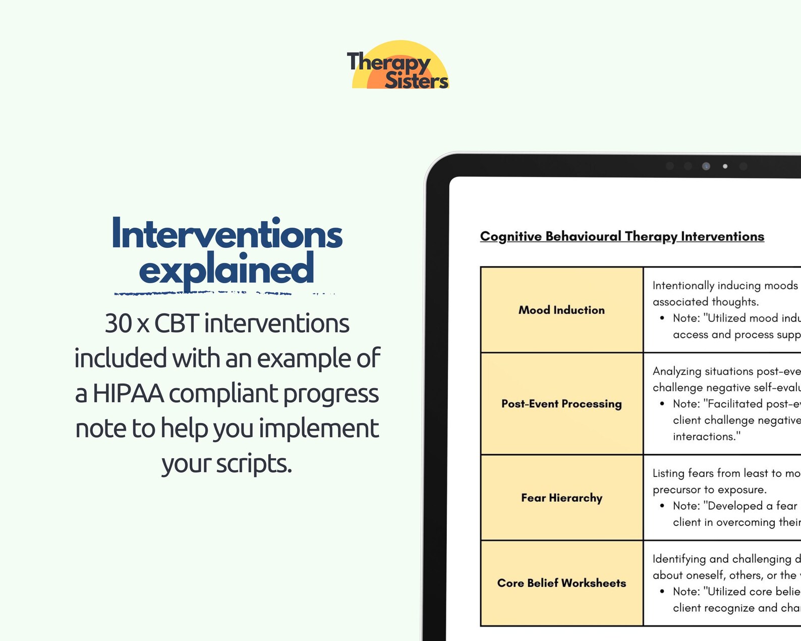 CBT Therapy Session Scripts Therapy Note Sentence Starters Therapy ...
