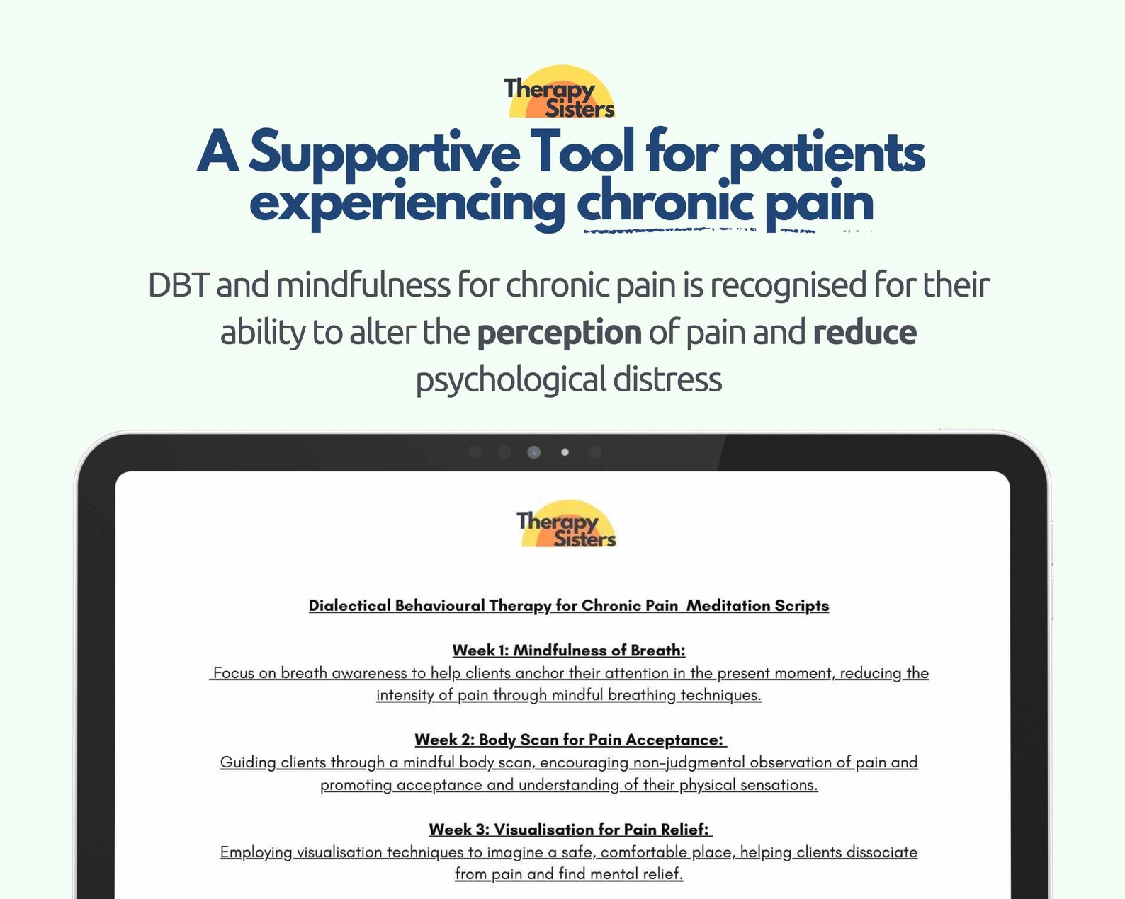 10-week 25-minute DBT Chronic Pain Meditation Scripts | Therapy ...