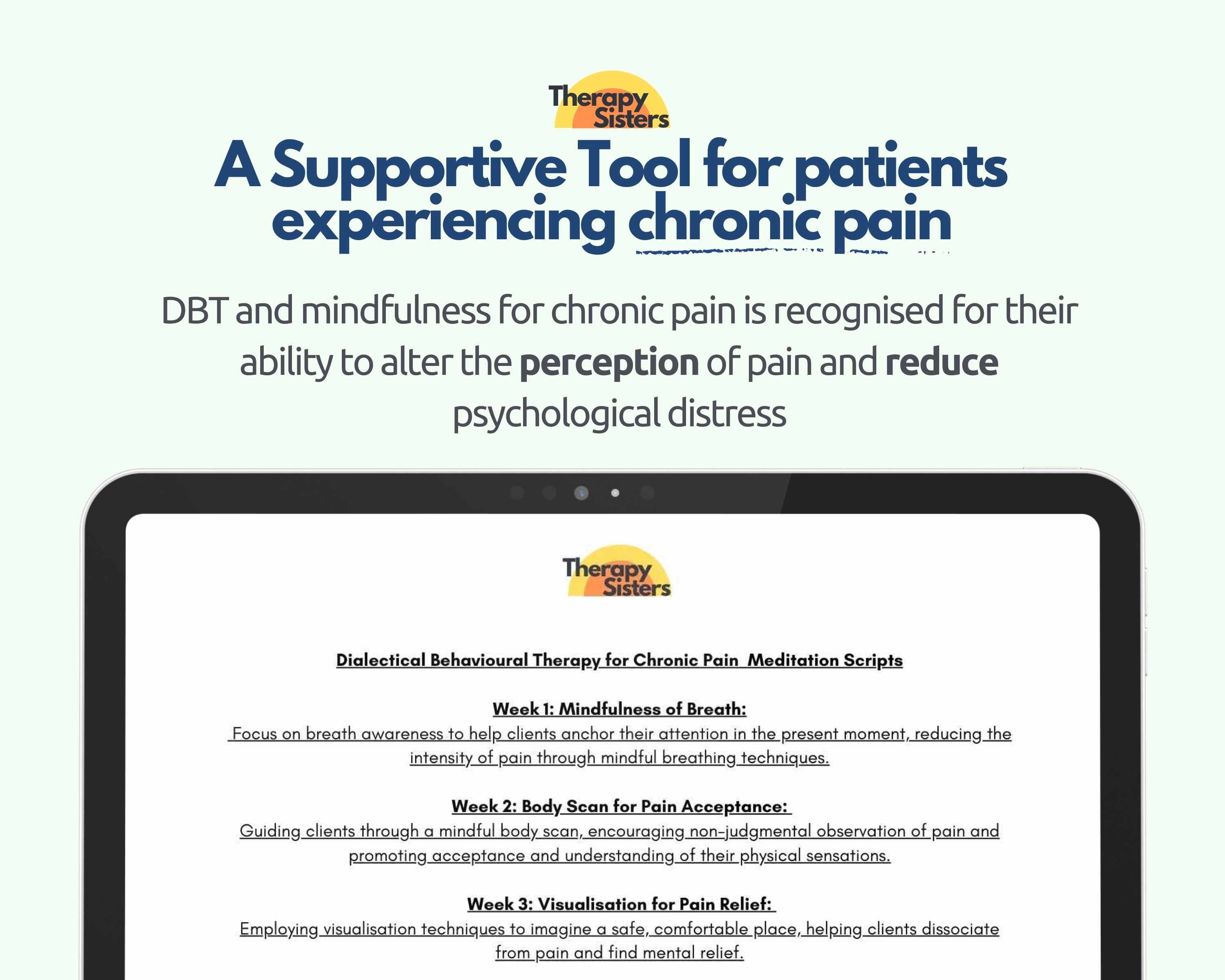 10-week 25-minute DBT Chronic Pain Meditation Scripts | Therapy ...
