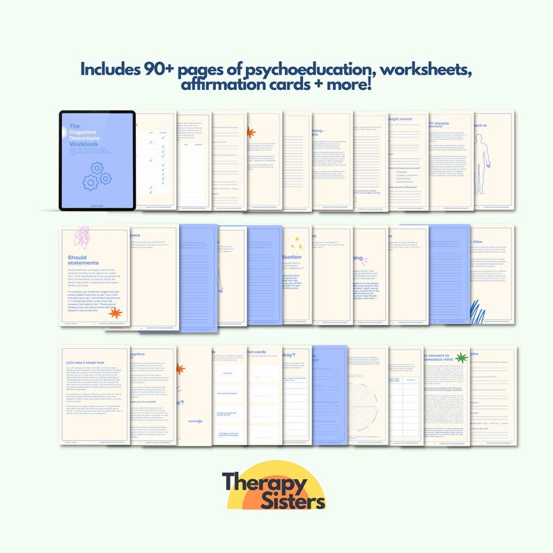 Cognitive Distortions Worksheets | Process Unhelpful Thinking Styles ...