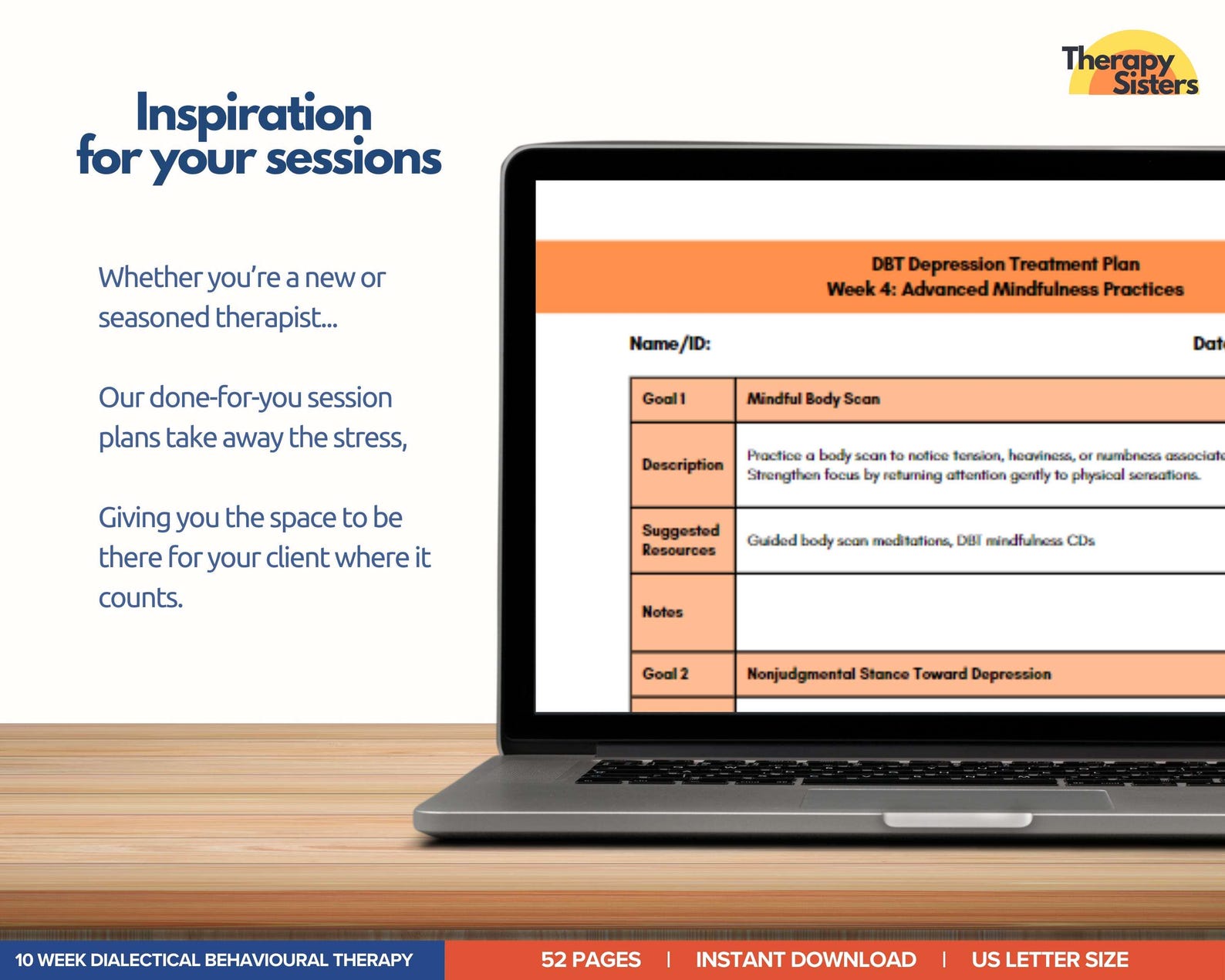 10 Week DBT Session Plans | Dialectical Behavioural Therapy Progress ...