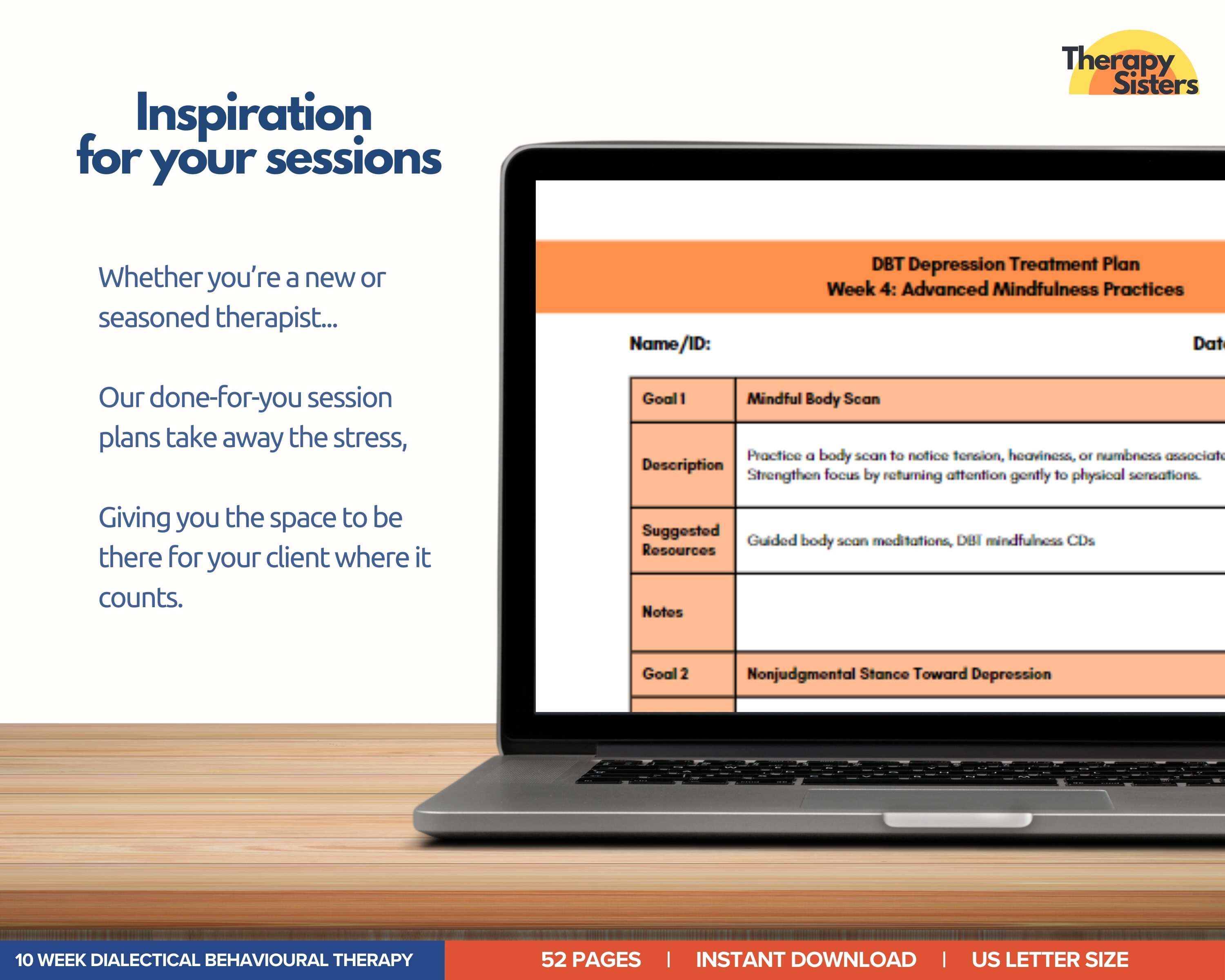 10 Week DBT Session Plans | Dialectical Behavioural Therapy Progress ...