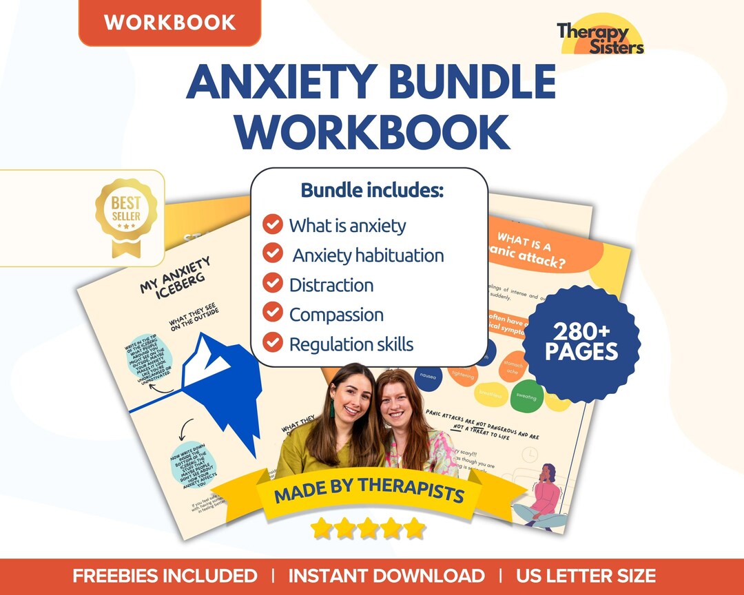 Anxiety Mega Bundle | Psychologist Resource Therapy Worksheets School ...