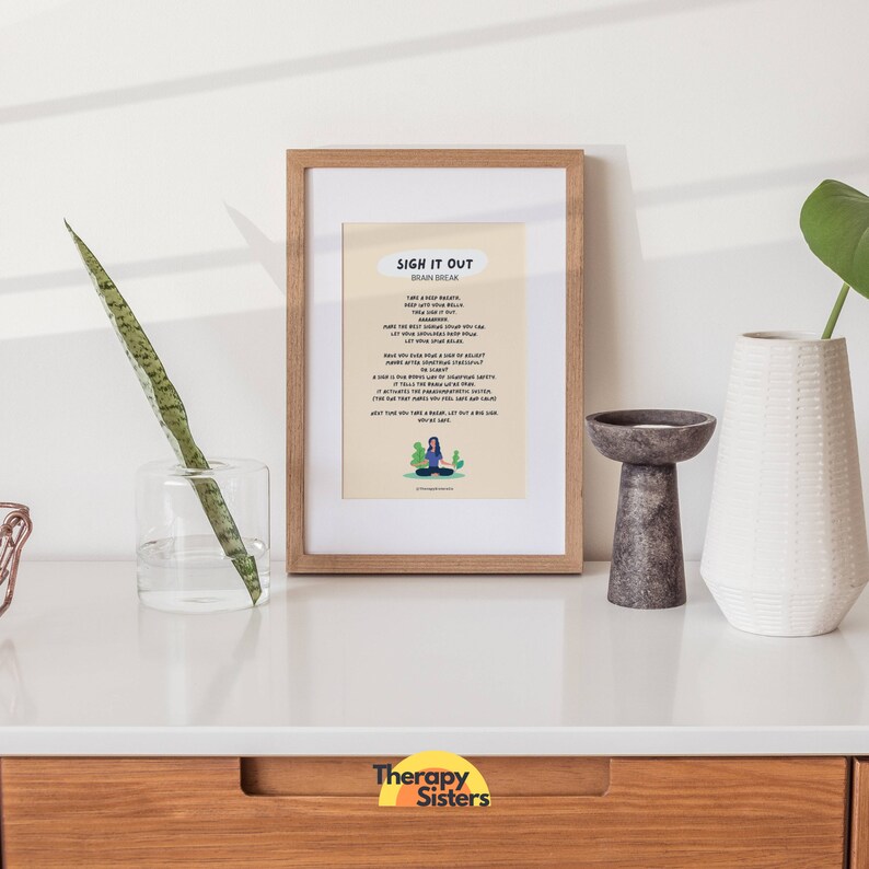 Mindful Breathing Poster School Counseling Sign Poster Psychologist ...