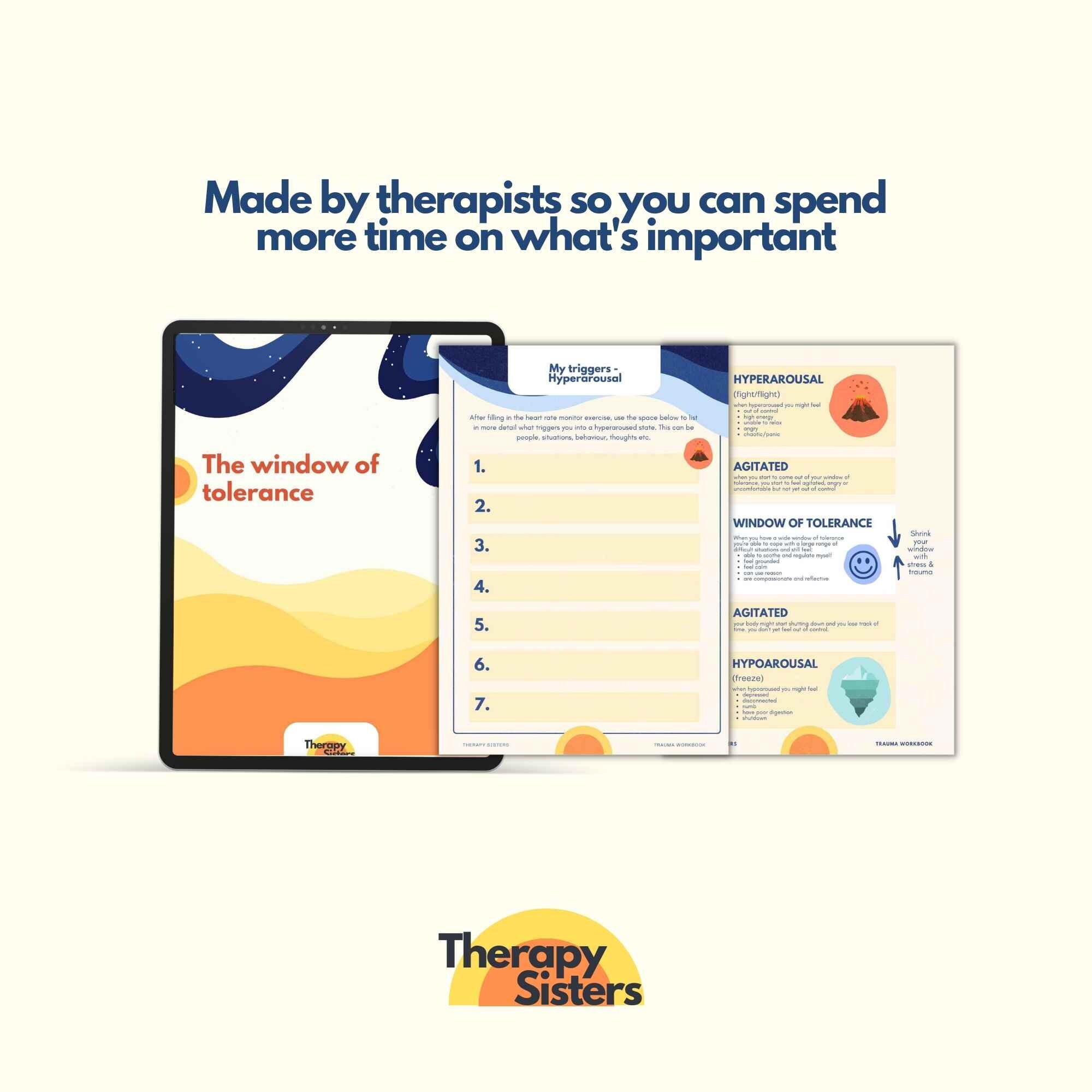 Window of Tolerance Worksheet Trauma Therapy DBT Therapy - Etsy