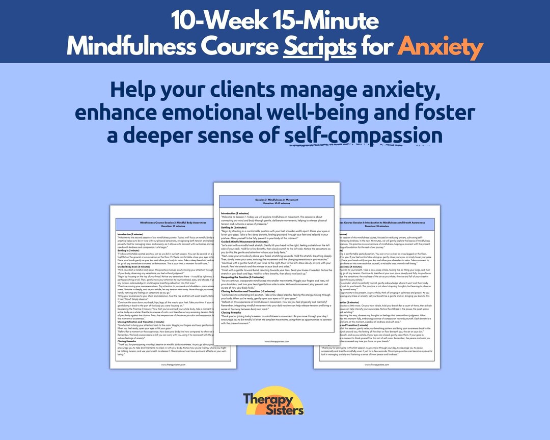 10-week 15-minute Guided Meditation Scripts | Therapy Resources Therapy ...