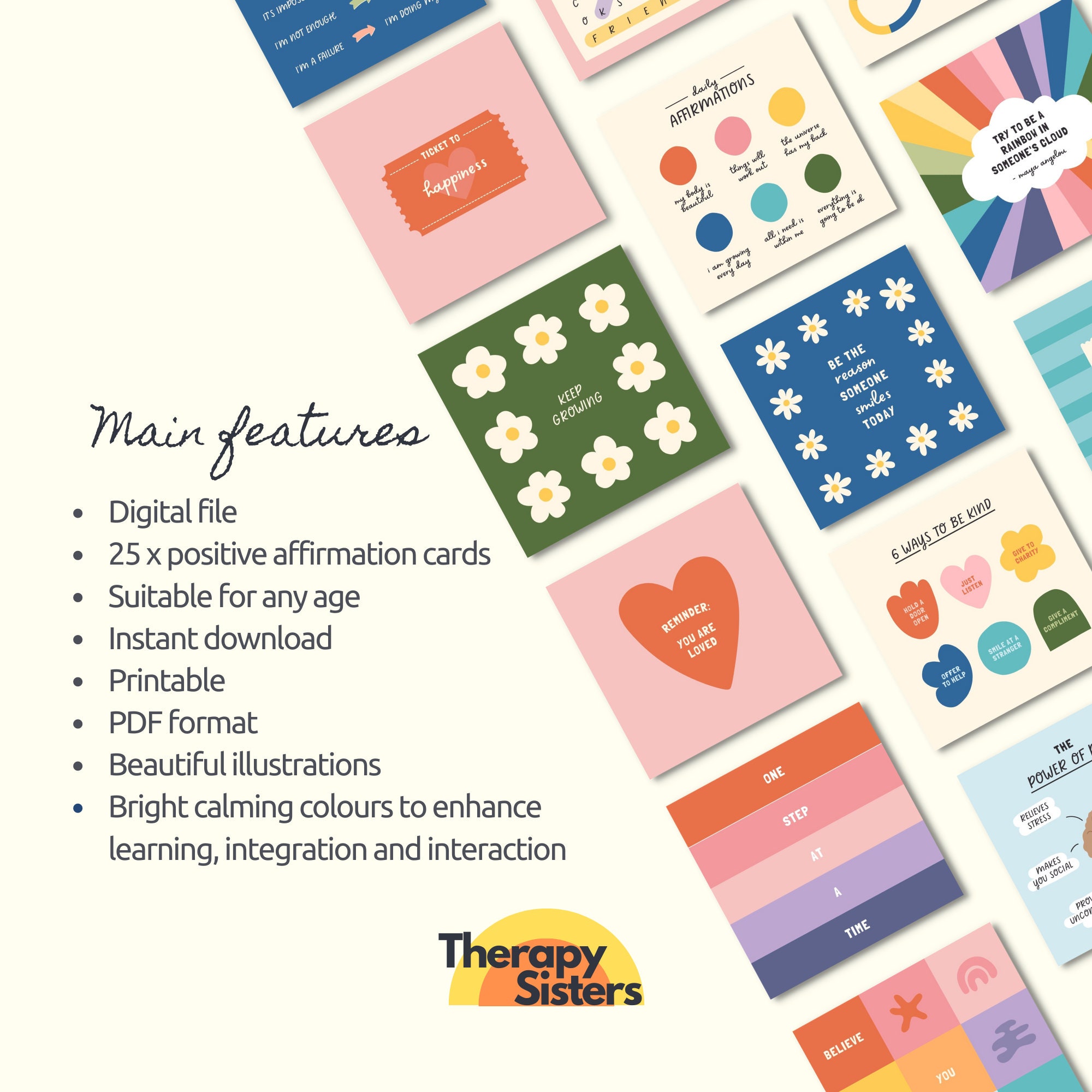 25 Positive Affirmation Cards | Growth Mindset Flash Cards ...