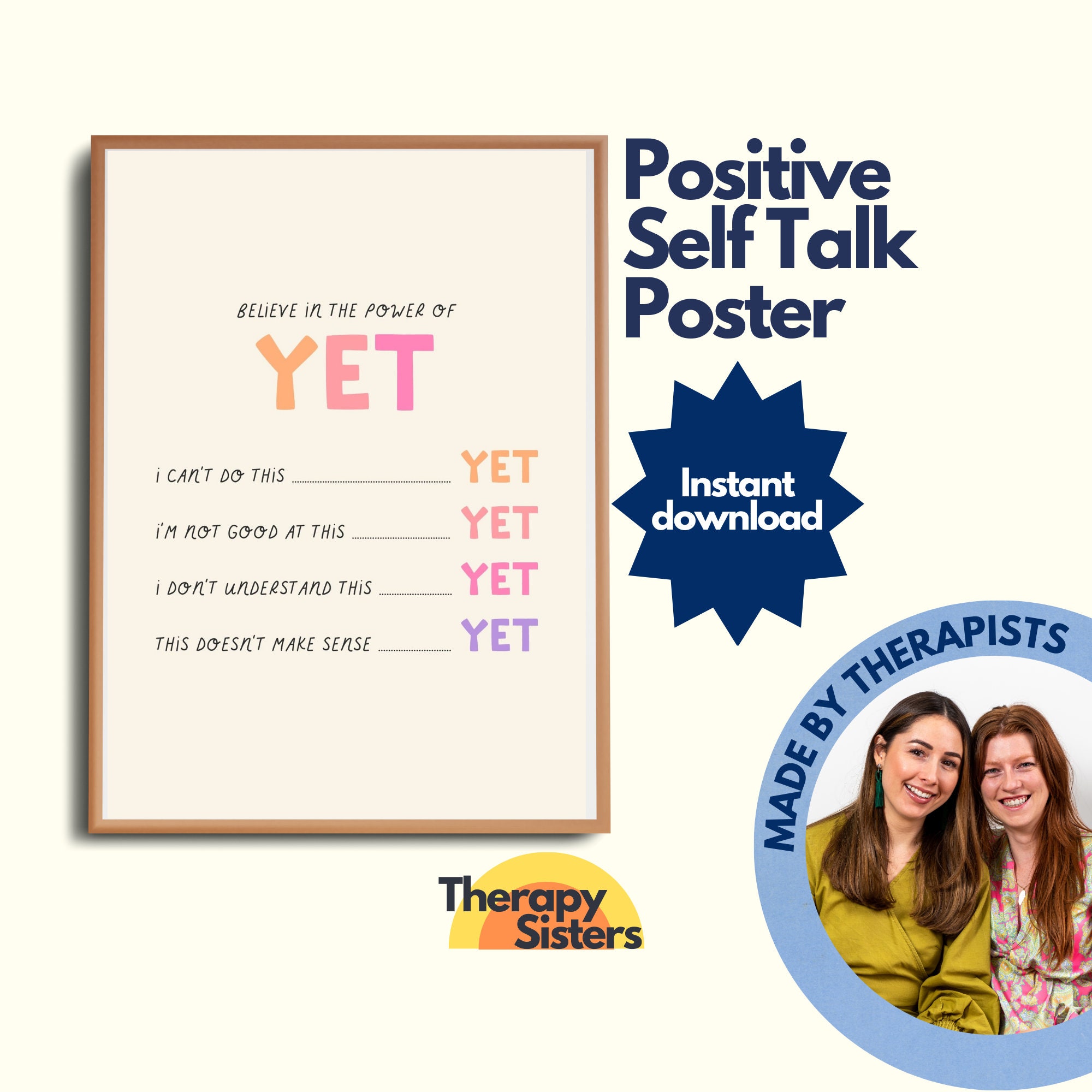 Positive Self Talk Therapy Office Decor Poster | Confidentiality ...