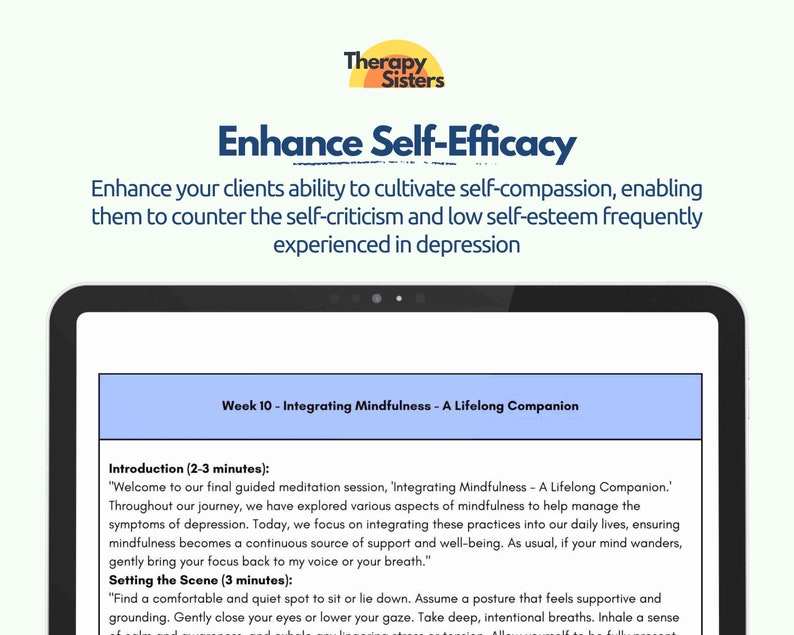 10-week 25-minute Depression Guided Meditation Scripts Therapy ...
