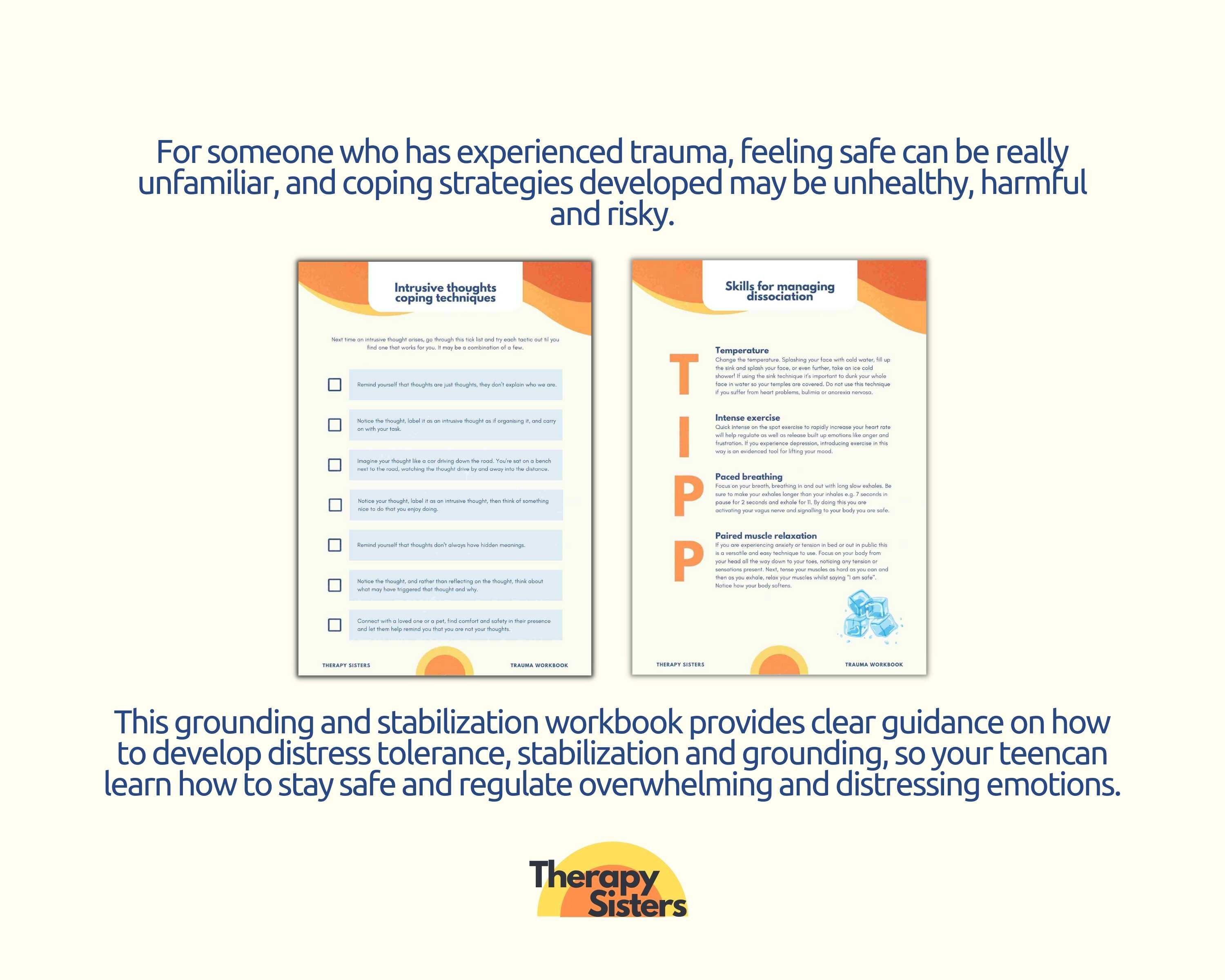 Trauma Grounding & Stabilization Trauma Journal Printable CBT Anxiety ...