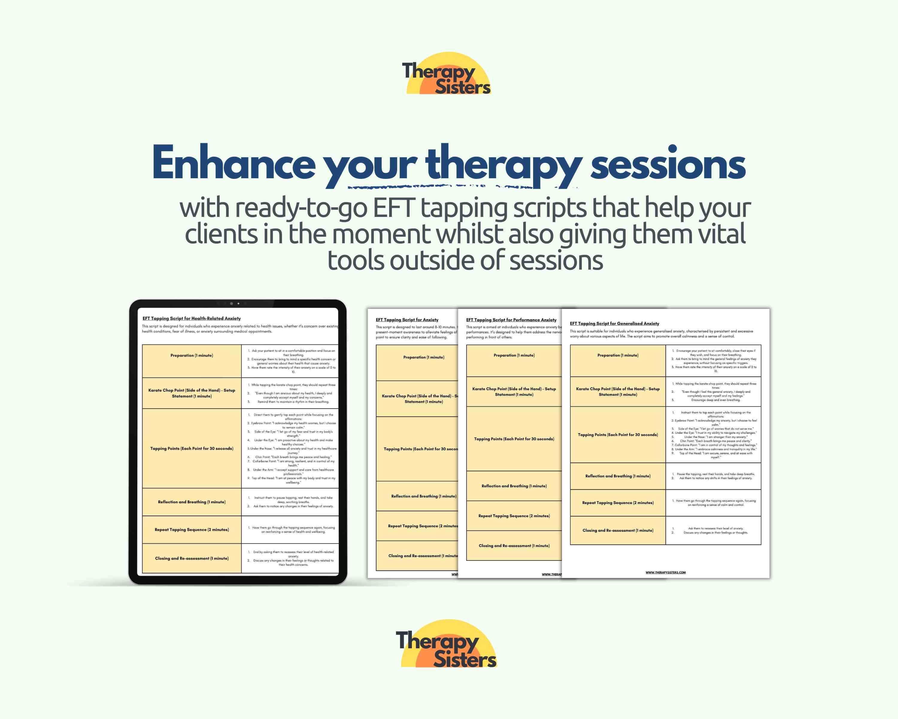 EFT Tapping Therapy Scripts Therapy Tools Therapy Intervention ...