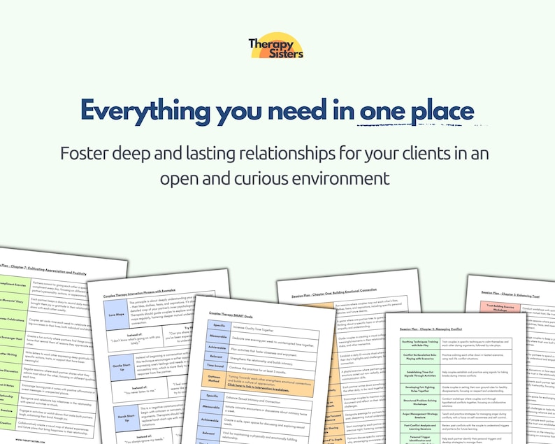 Couples Therapy Resource Bundle | Communication Tools Couples ...