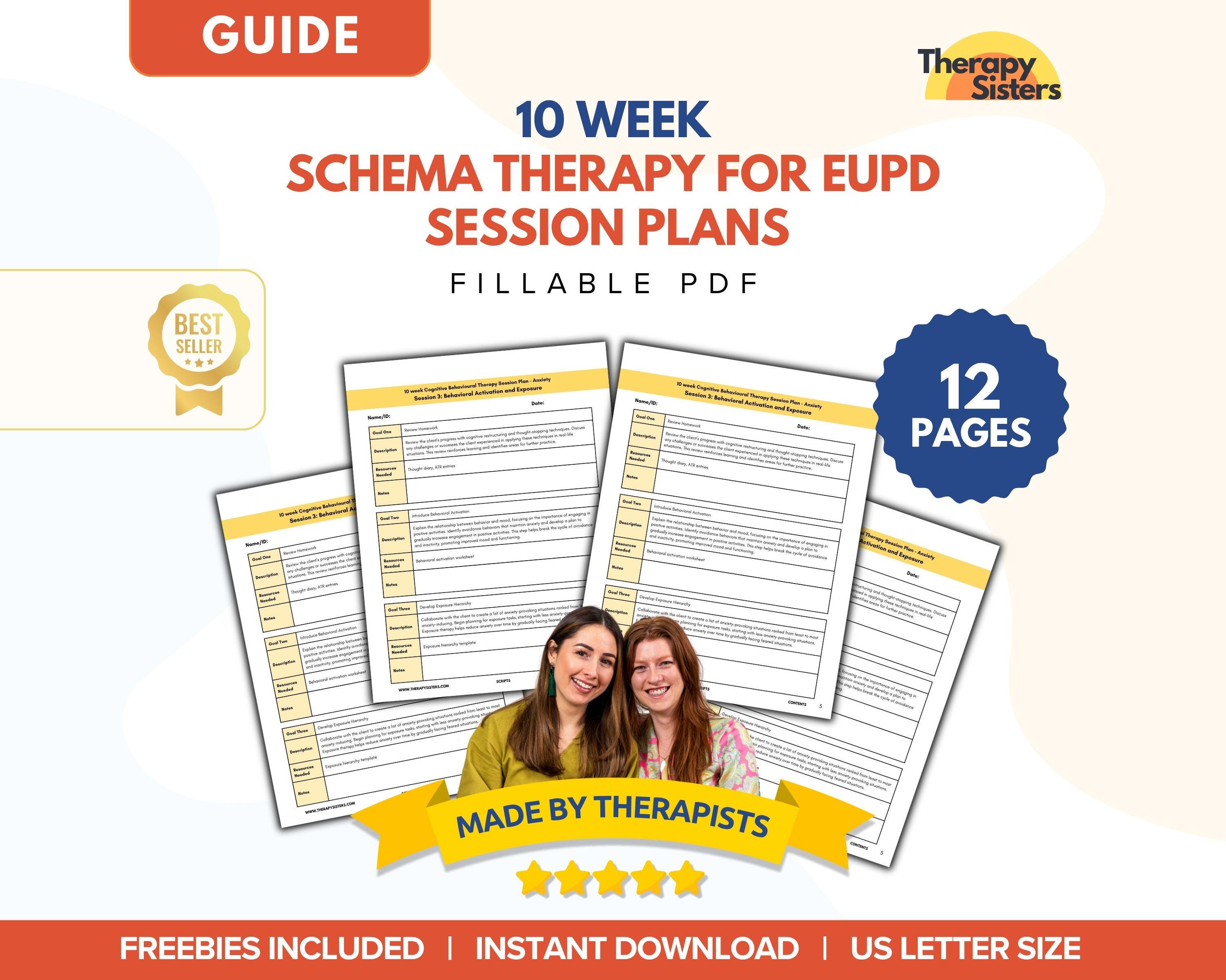 Schema Therapy Session Plan | EUPD, CBT Activities (PDF) - Etsy