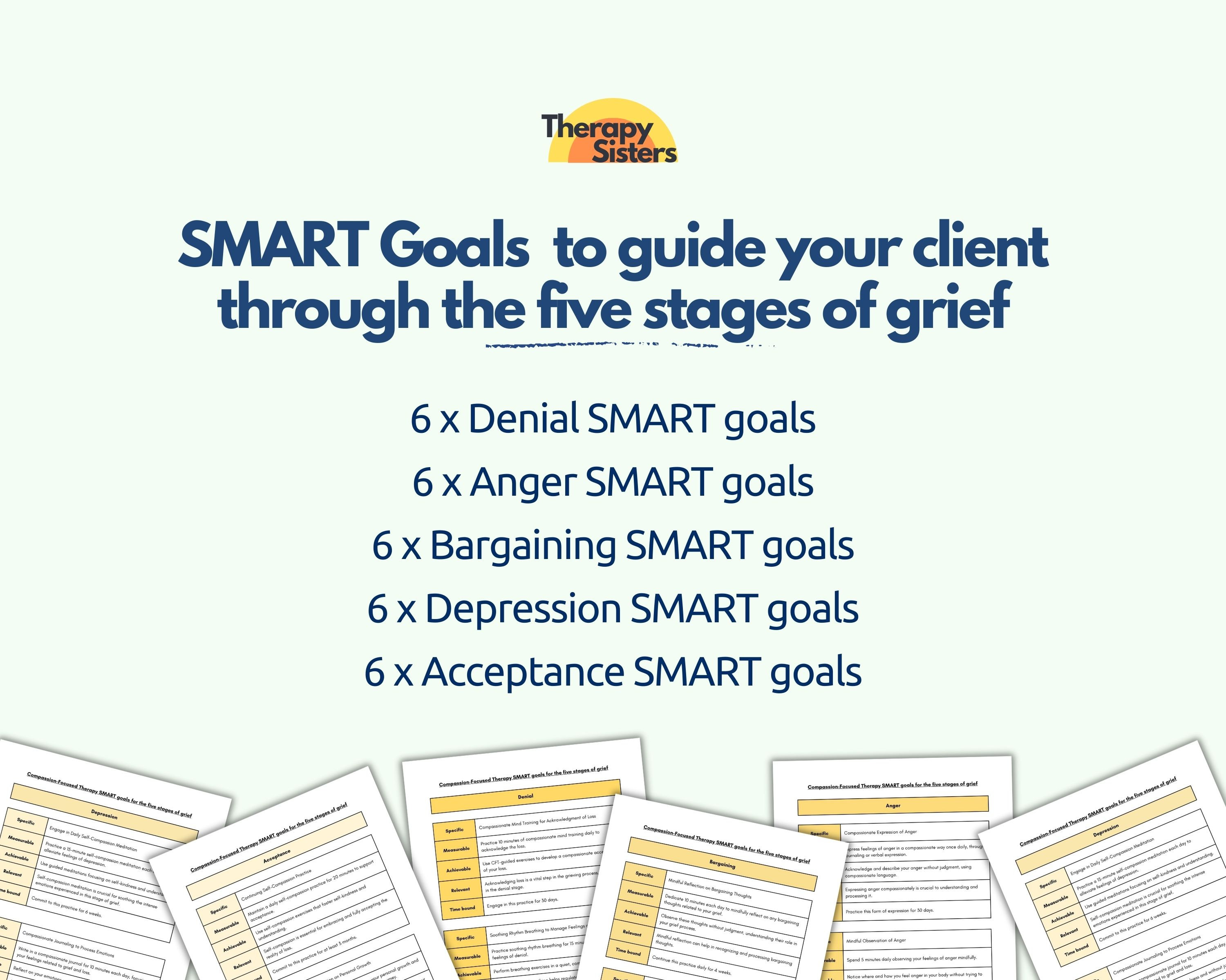 Systemic Family Therapy SMART Goals for Grief Therapy Grief Journal ...