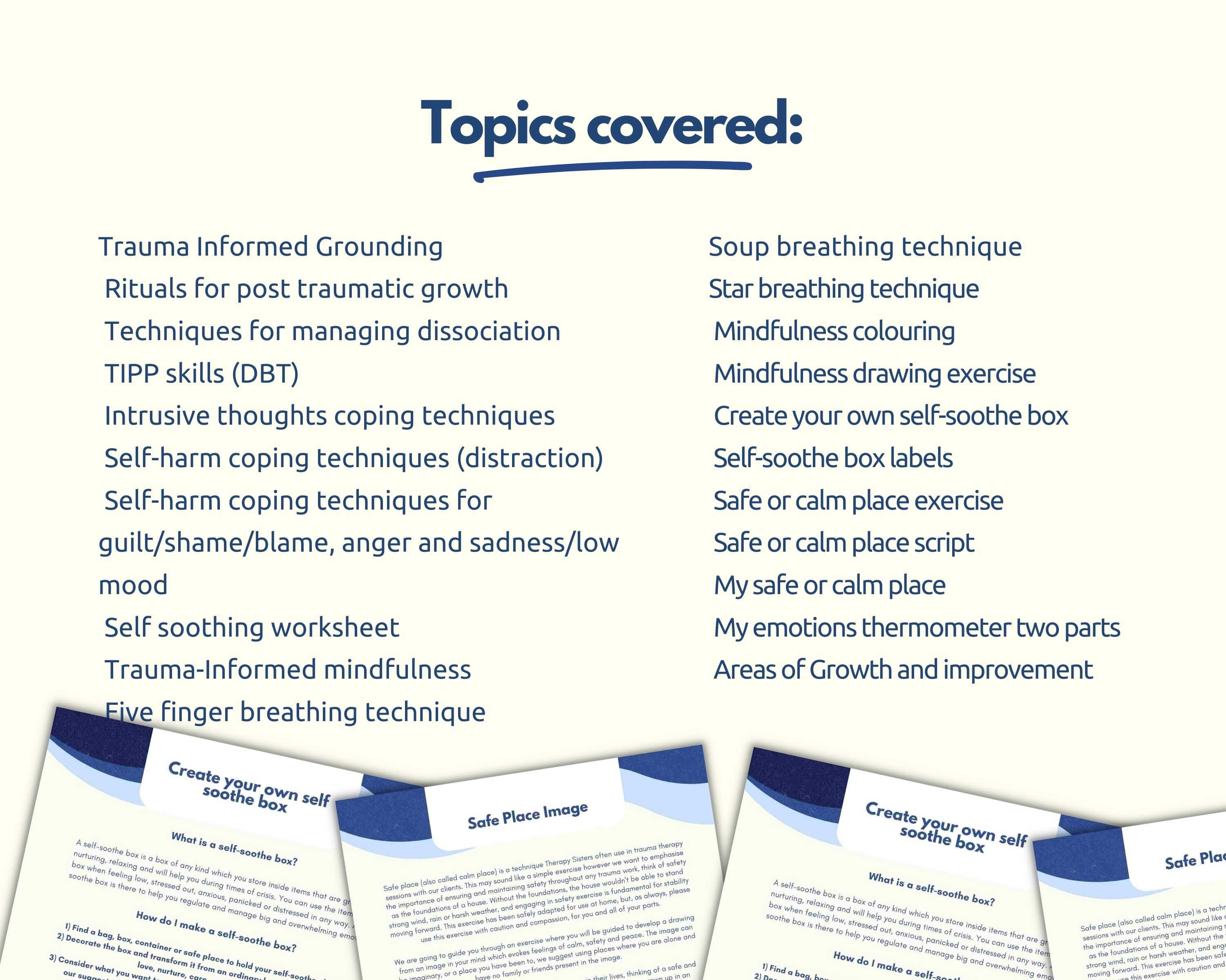 Trauma Grounding & Stabilization Trauma Journal Printable CBT Anxiety ...