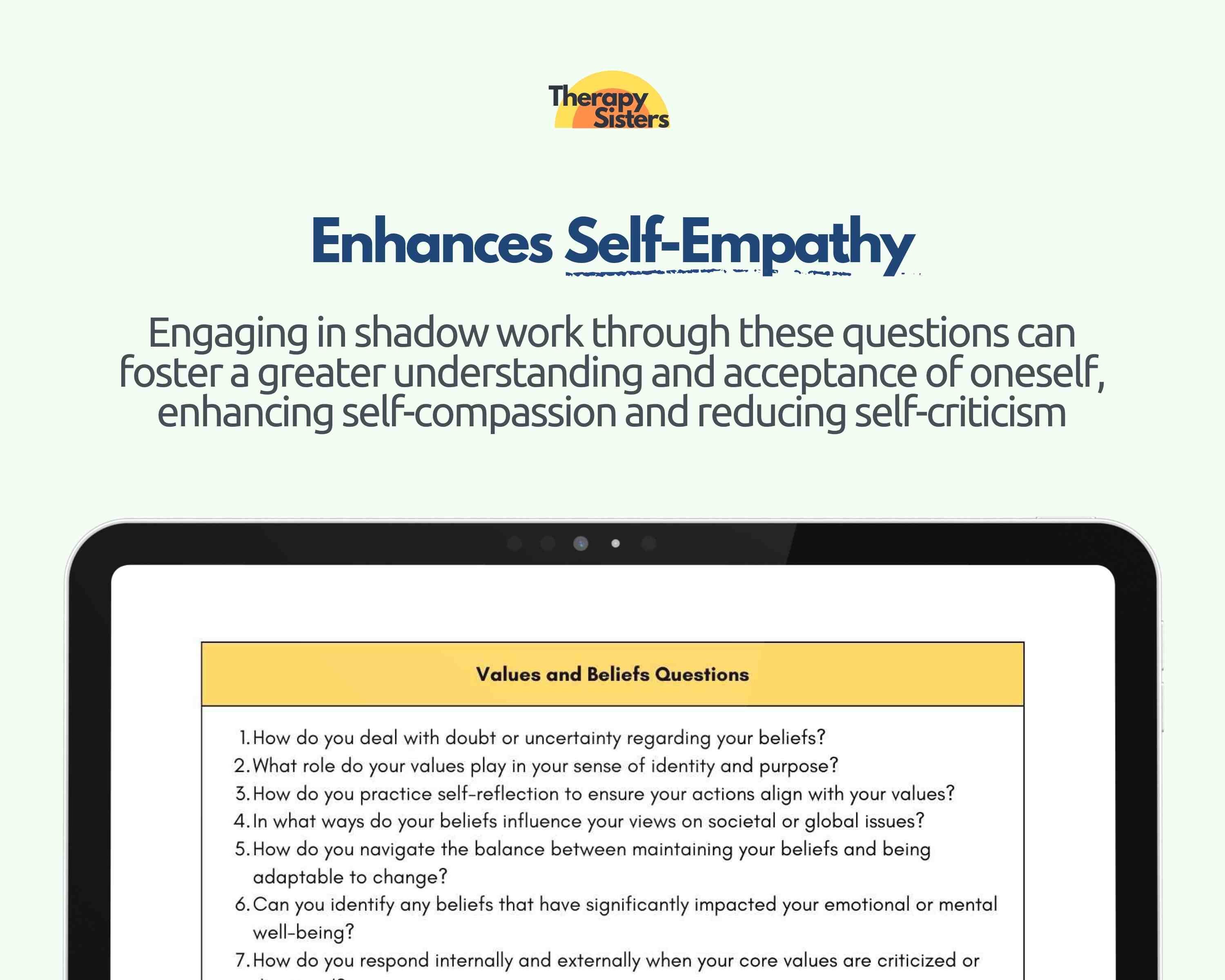 Shadow Work Therapist Questions Psychologist Resource Therapist Tools ...