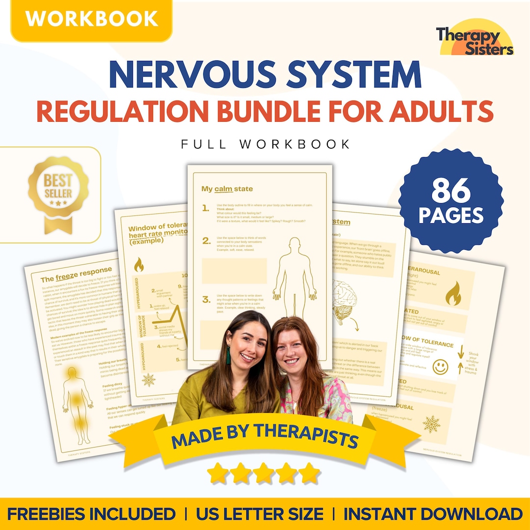 Nervous System Regulation Workbook | Polyvagal Theory Prefrontal Cortex ...