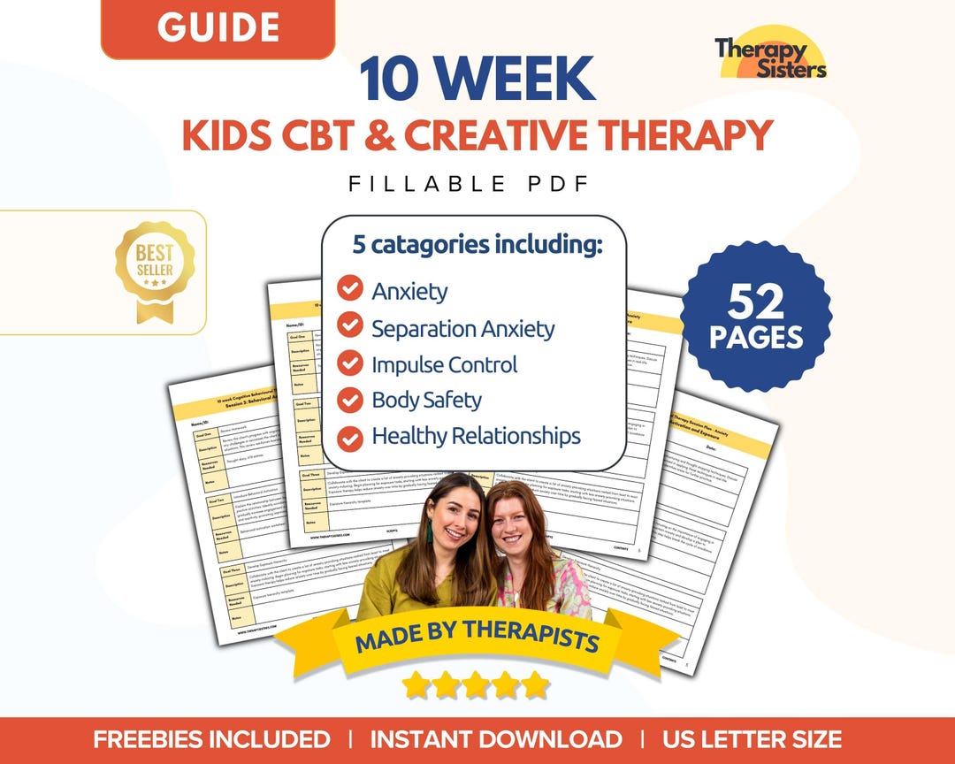 10 Week Kids CBT and Creative Therapy Session Plans | CBT Activities ...