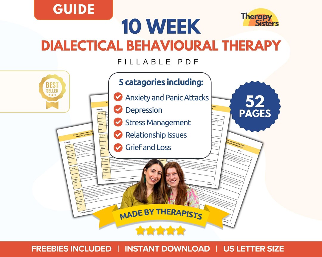 10 Week DBT Session Plans | Dialectical Behavioural Therapy Progress ...