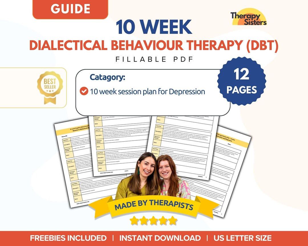 10 Week Depression (DBT) Session Plans | DBT Activities Therapy Scripts ...