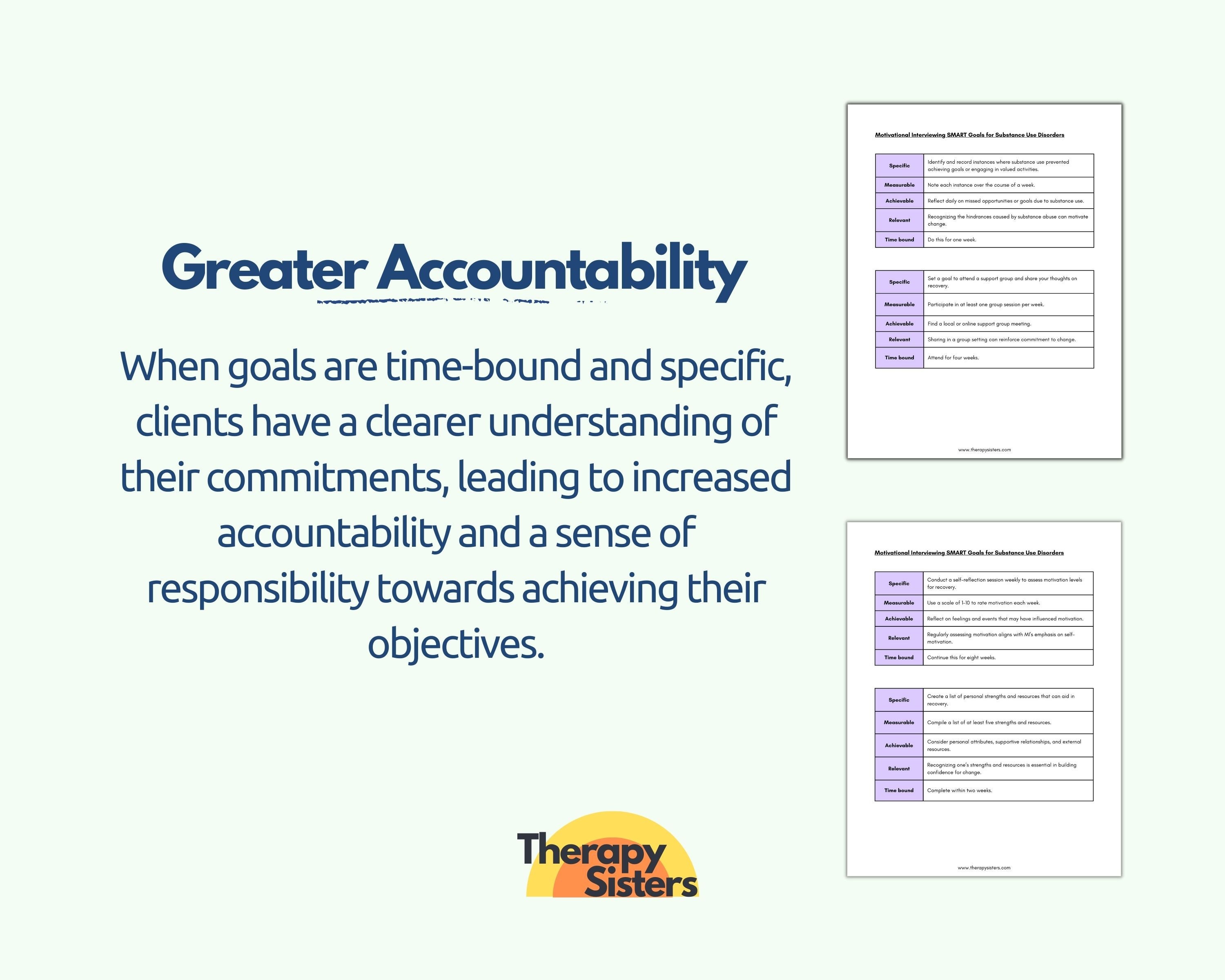 MI SMART Goals for Sobriety and Addiction Treatment Planning Substance ...