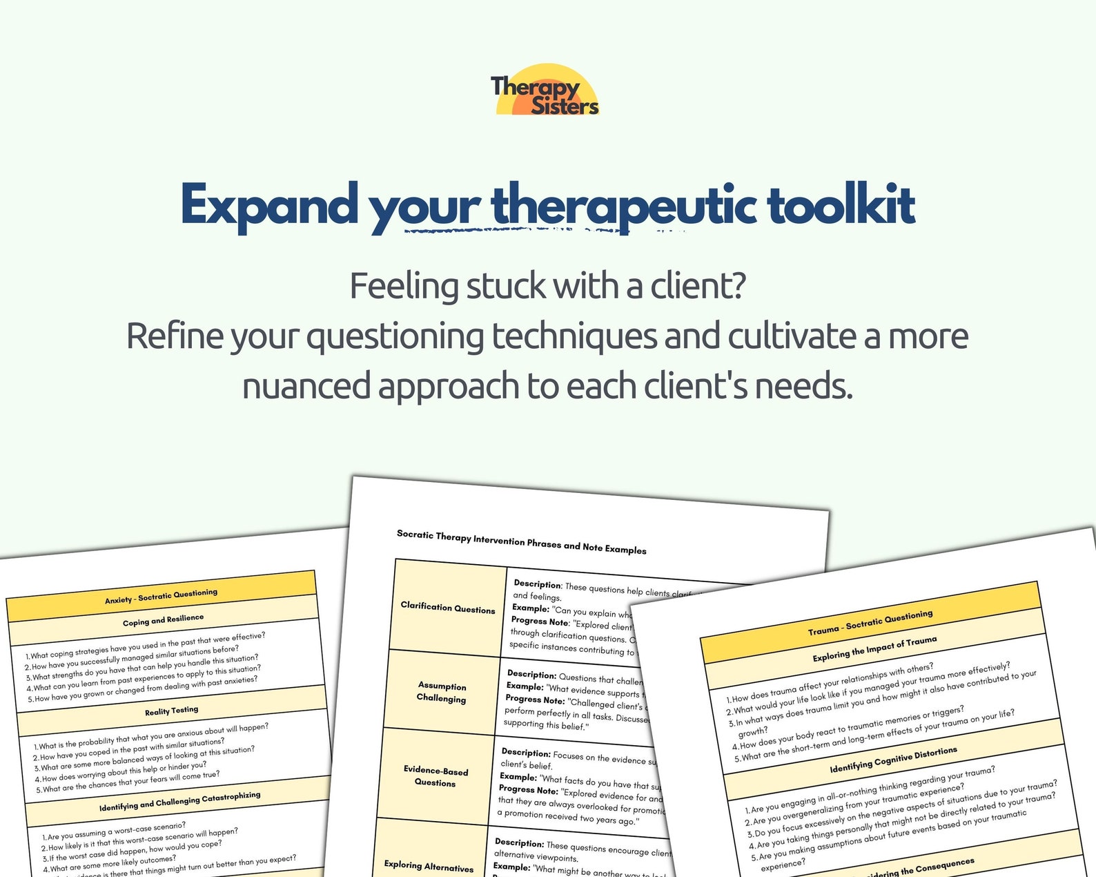 500 Socratic Questioning Therapy Questions | Intervention Phrases HIPAA ...