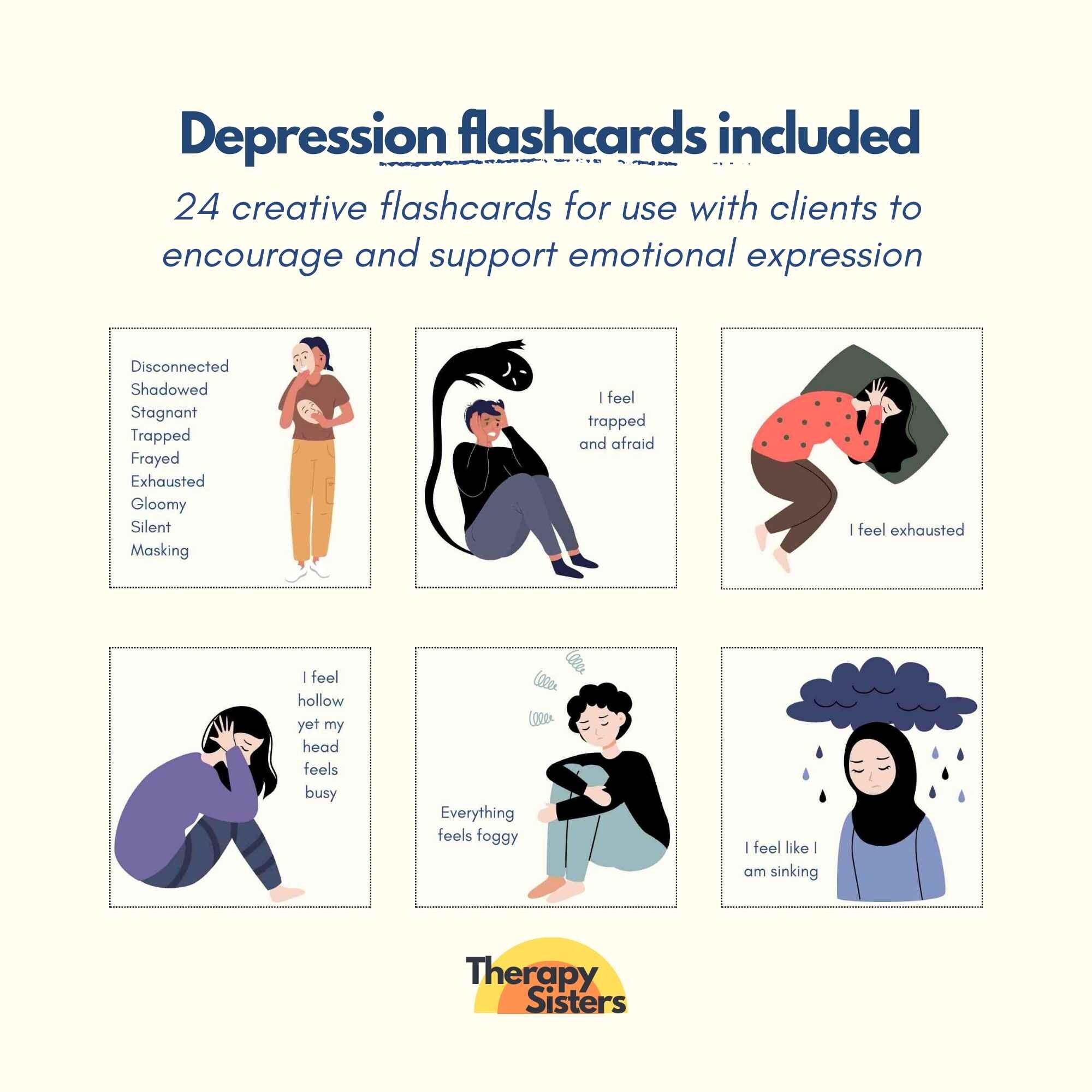 Depression Workbook | Journal CBT Coping Skills DBT Depression Spiral ...