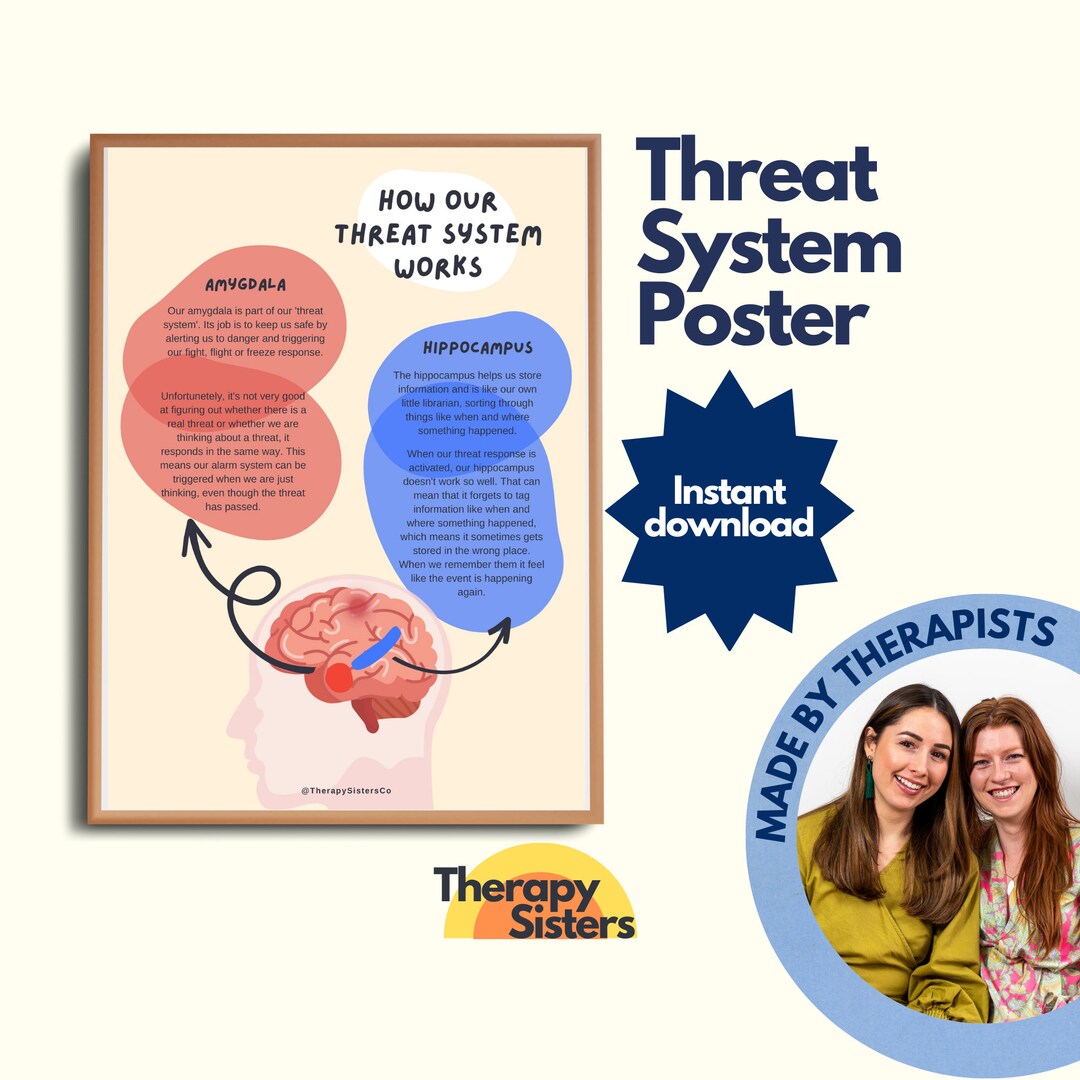 Amygdala Brain Poster | School Counseling Sign Poster Psychologist ...