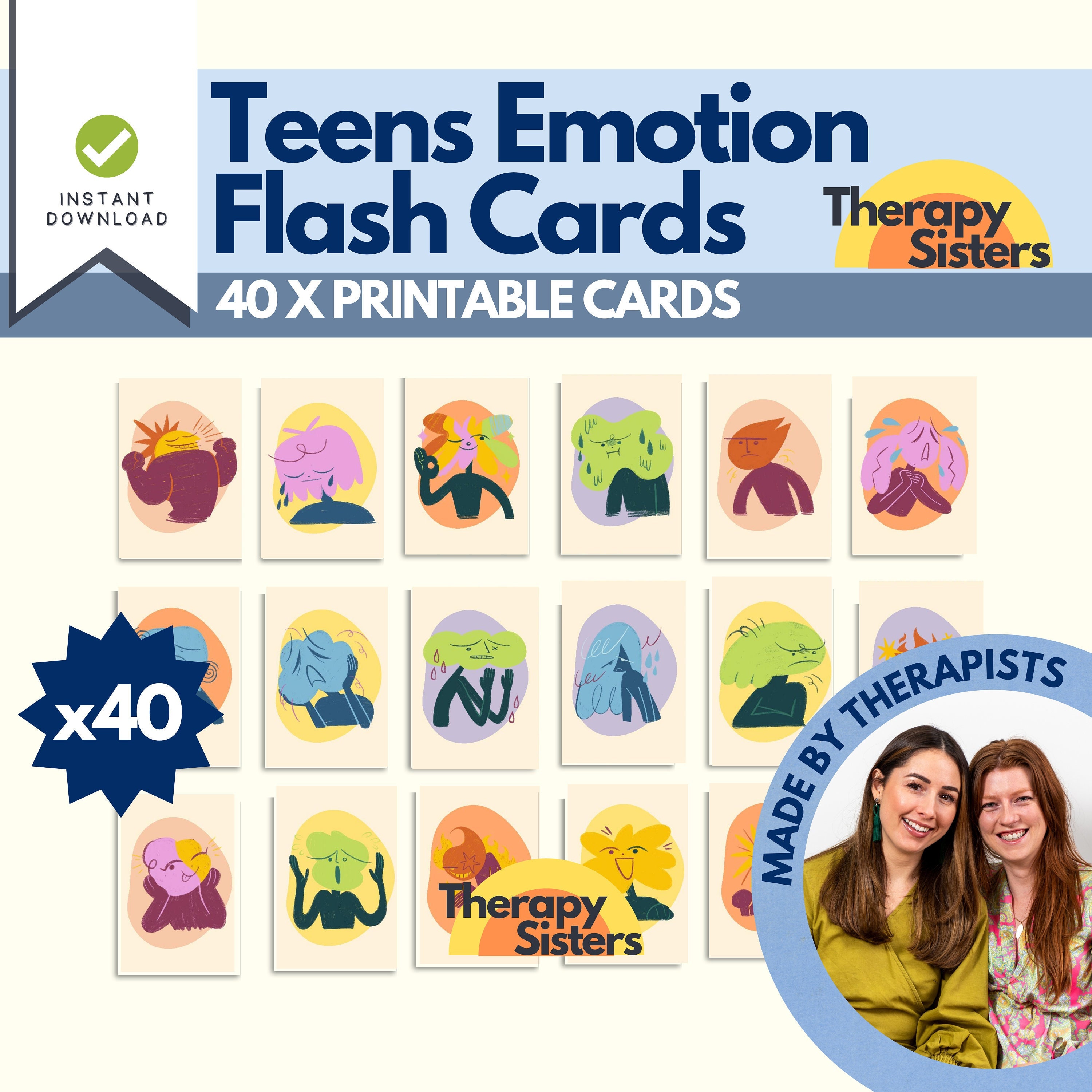 40 Adolescent Emotion Cards Teen Therapy Card Deck - Etsy Australia