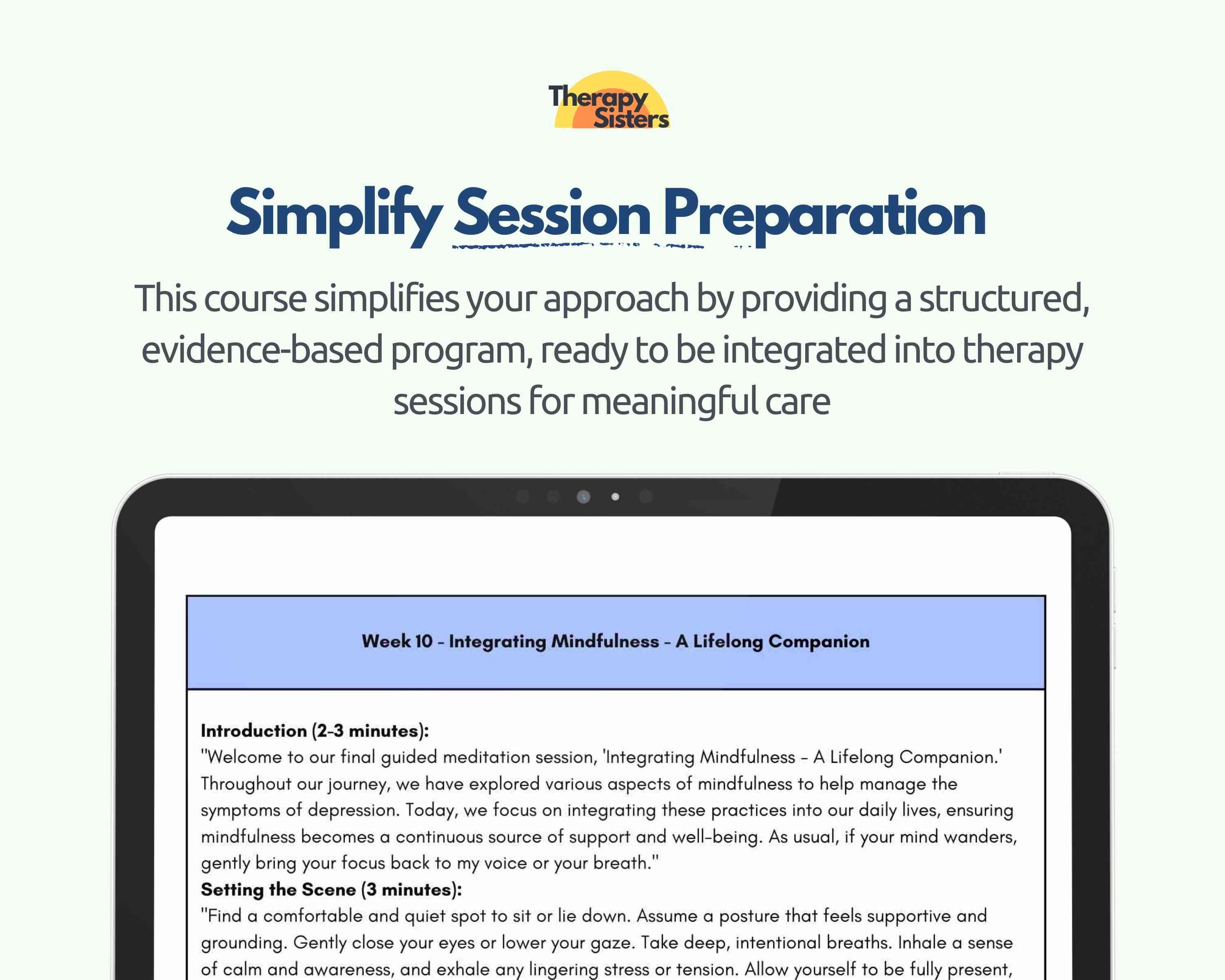 10-week 25-minute Depression Guided Meditation Scripts Therapy ...