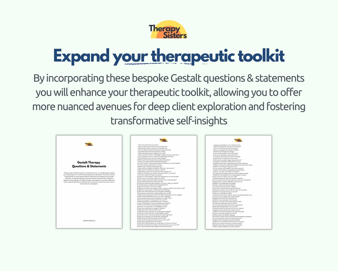 200 Gestalt Therapy Questions | Therapy Interventions Therapy Cheat ...