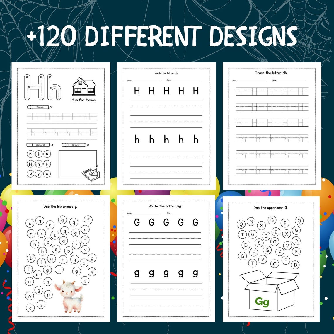 Preschool Alphabet Workbook Sheets for Kids | Alphabet Worksheets for ...