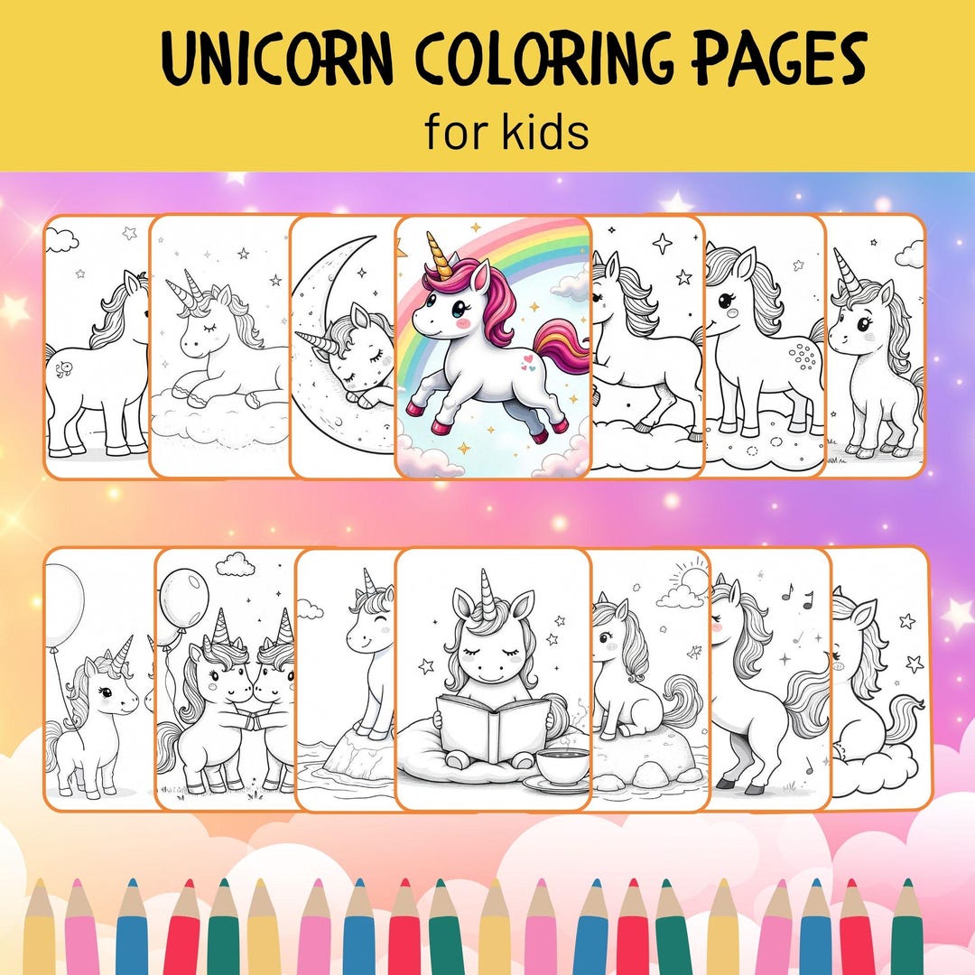 Printable Unicorn Pages for Kids | Kids Coloring Pages for Girls, Fun ...
