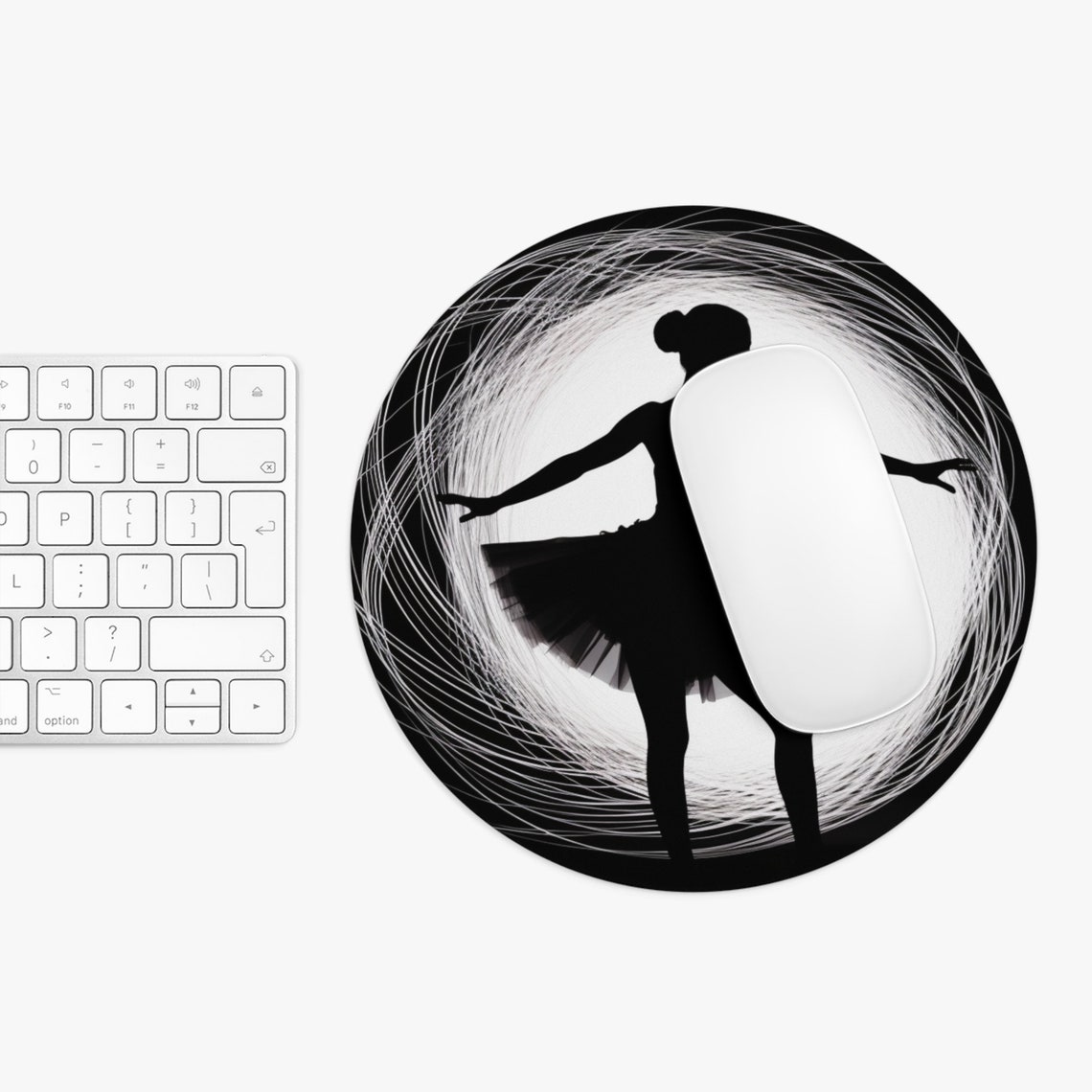 Ballerina Silhouette in Spotlight Mouse Pad - Etsy