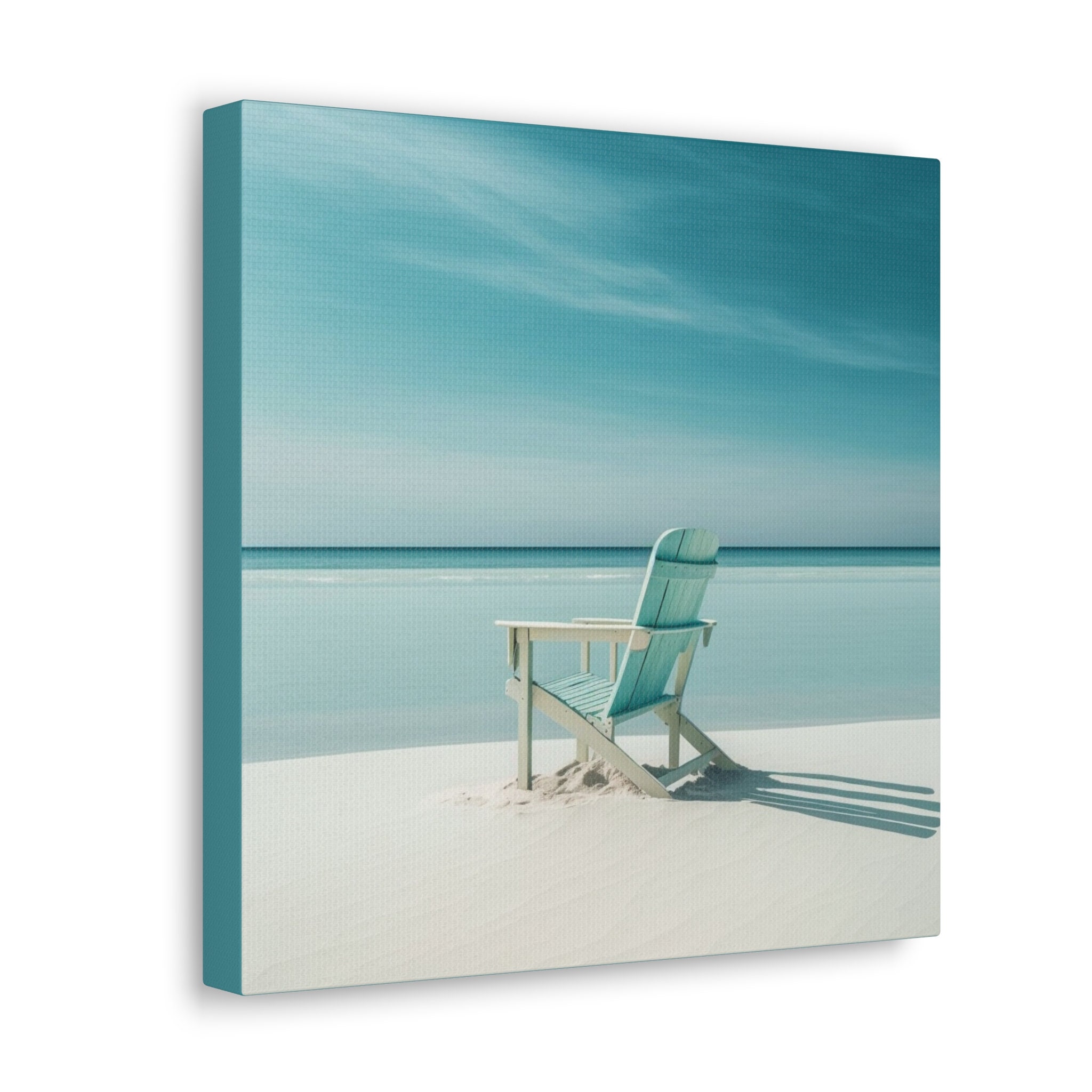 Beach Chair on Beach Canvas Print - Etsy