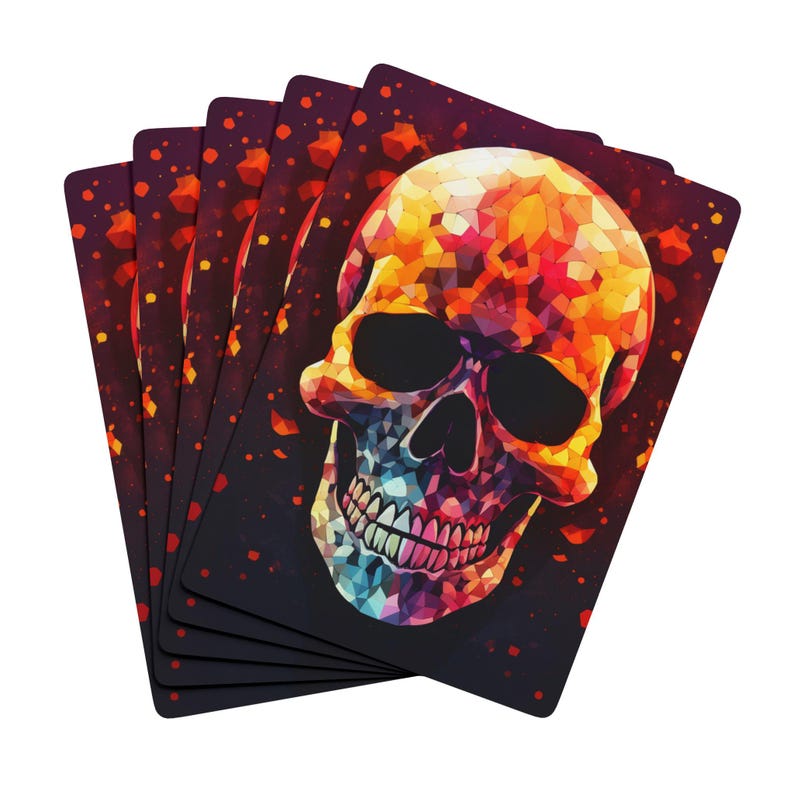 Mosaic Skull Playing Cards - Etsy