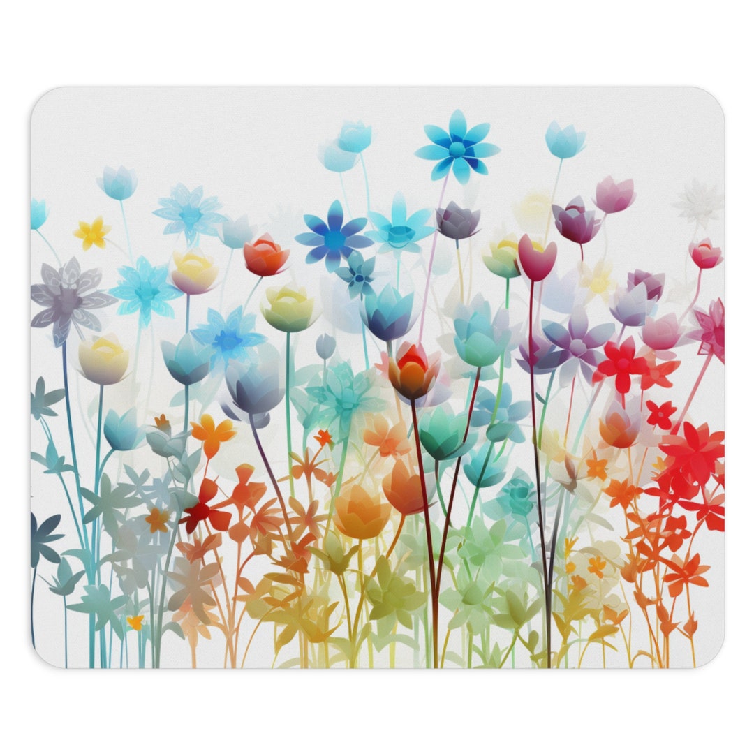 Abstract Flower Blooms Mouse Pad - Etsy