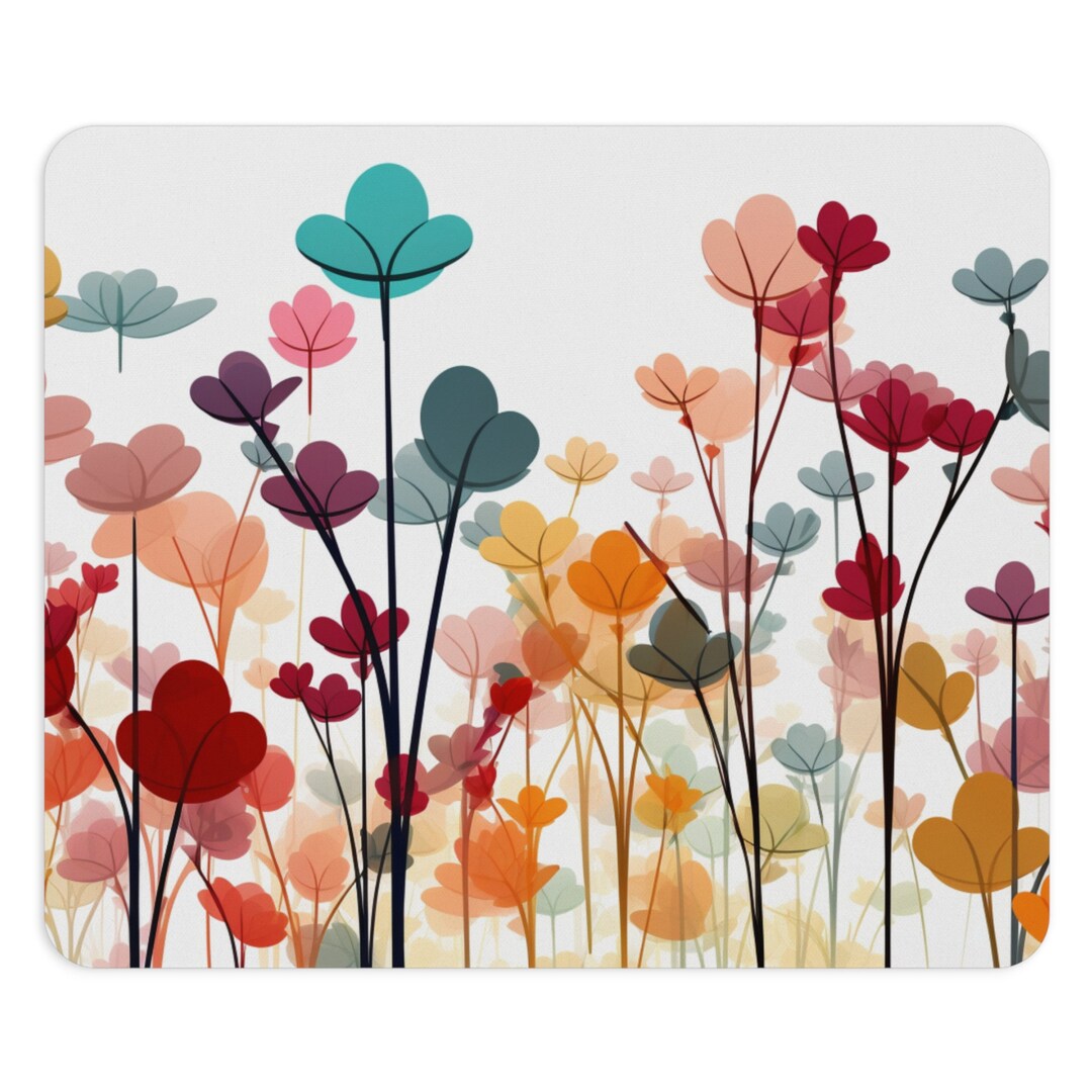 Abstract Flower Blooms Mouse Pad #2 - Etsy