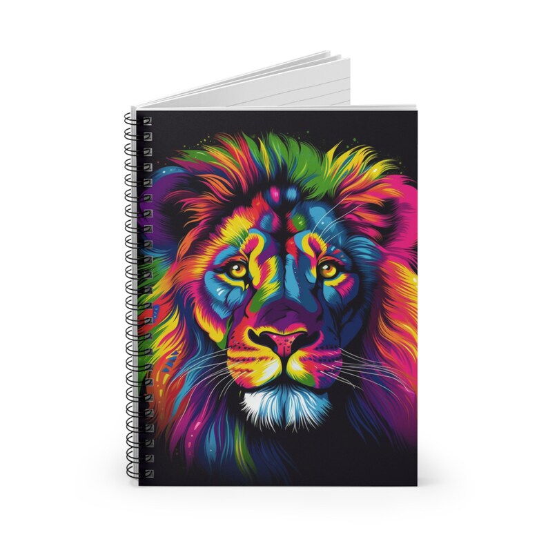 Pop Art Lion Spiral Notebook - Etsy