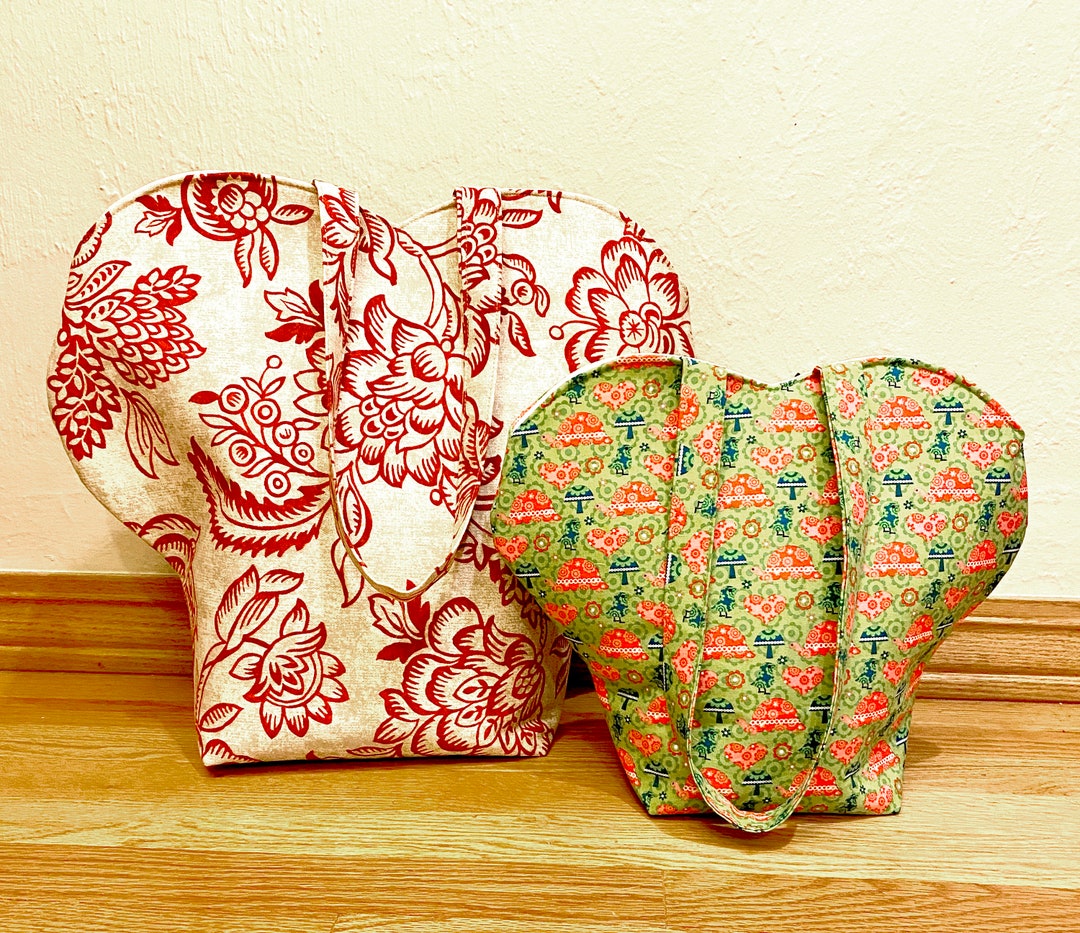Heart Tote Bag Sewing Pattern, DIY Craft Project, Heart-shaped Purse - Etsy