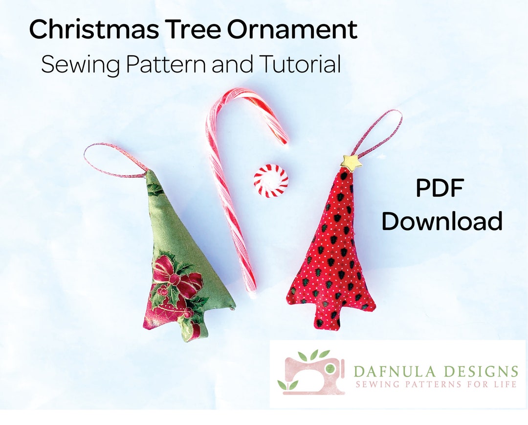 Christmas Tree Ornament Sewing Pattern - DIY Ornament With Tutorial ...