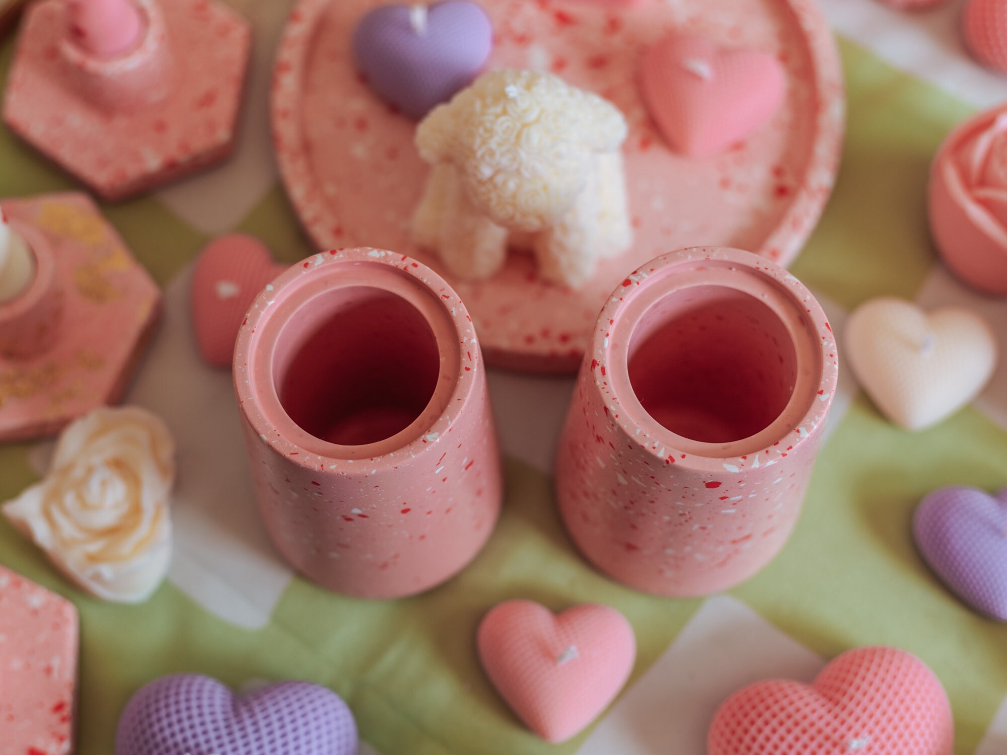 Vase Valentine's Day Gift Terrazzo Jesmonite for Her Girlfriend Wife ...